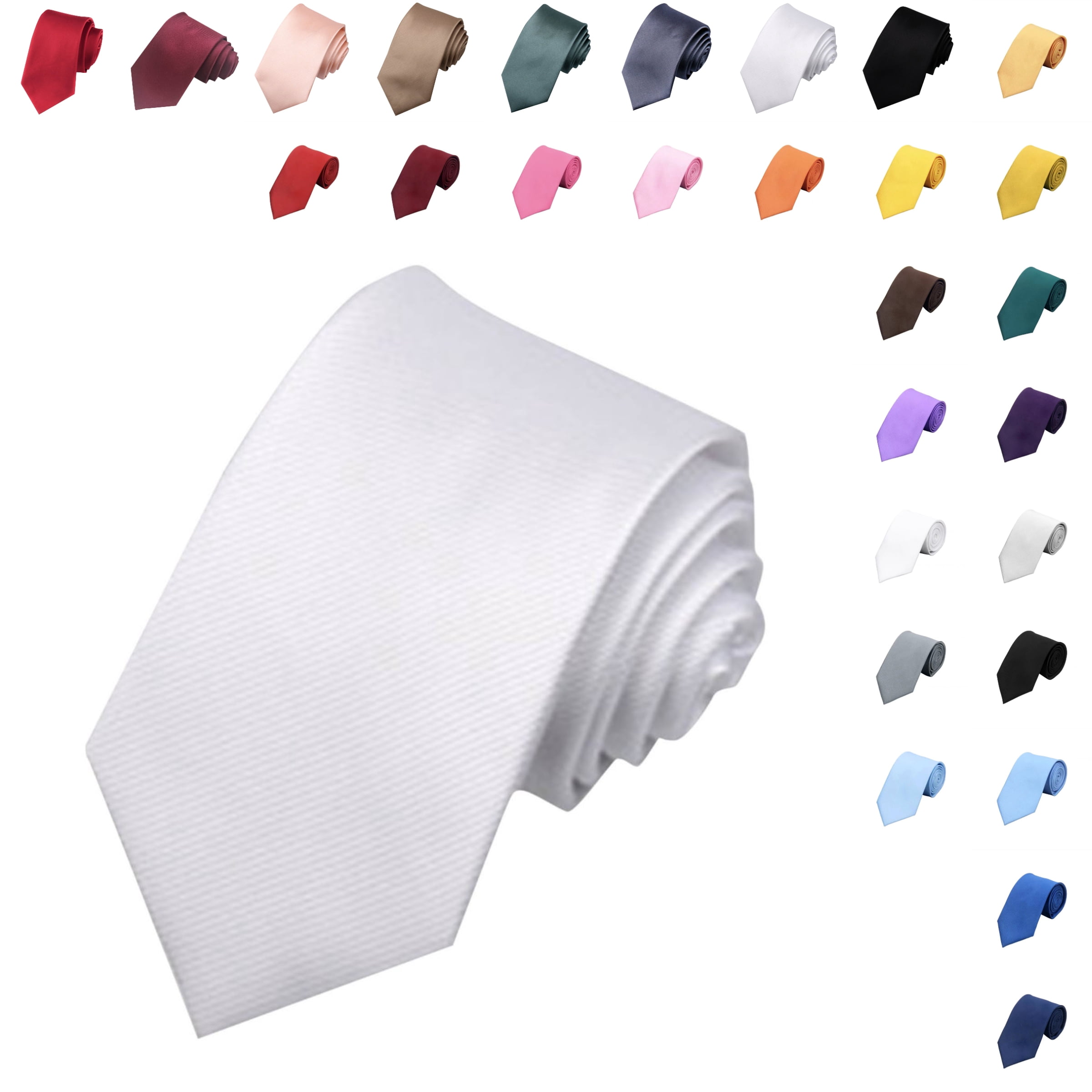 Men's Classic Solid Woven Tie Formal Necktie for Business, Weddings ...