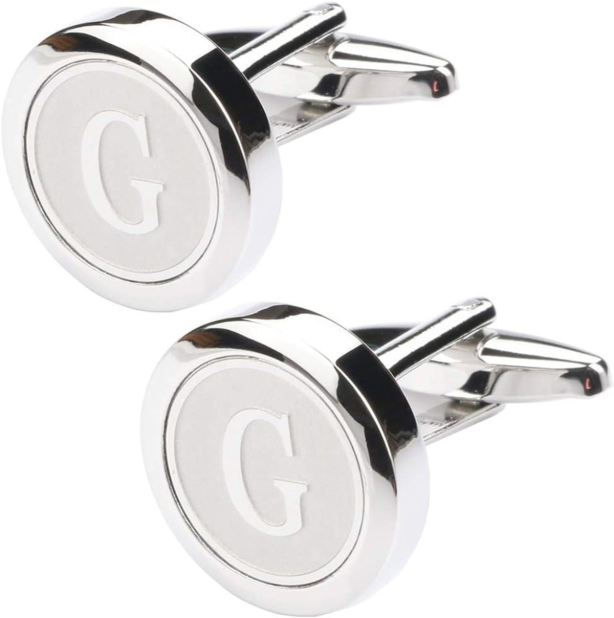 Men's Classic Stainless Steel Initials Cufflinks 26 Initials Cufflinks ...