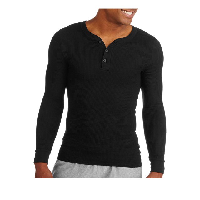 Men's Classic Thermal Henley Top - Walmart.com