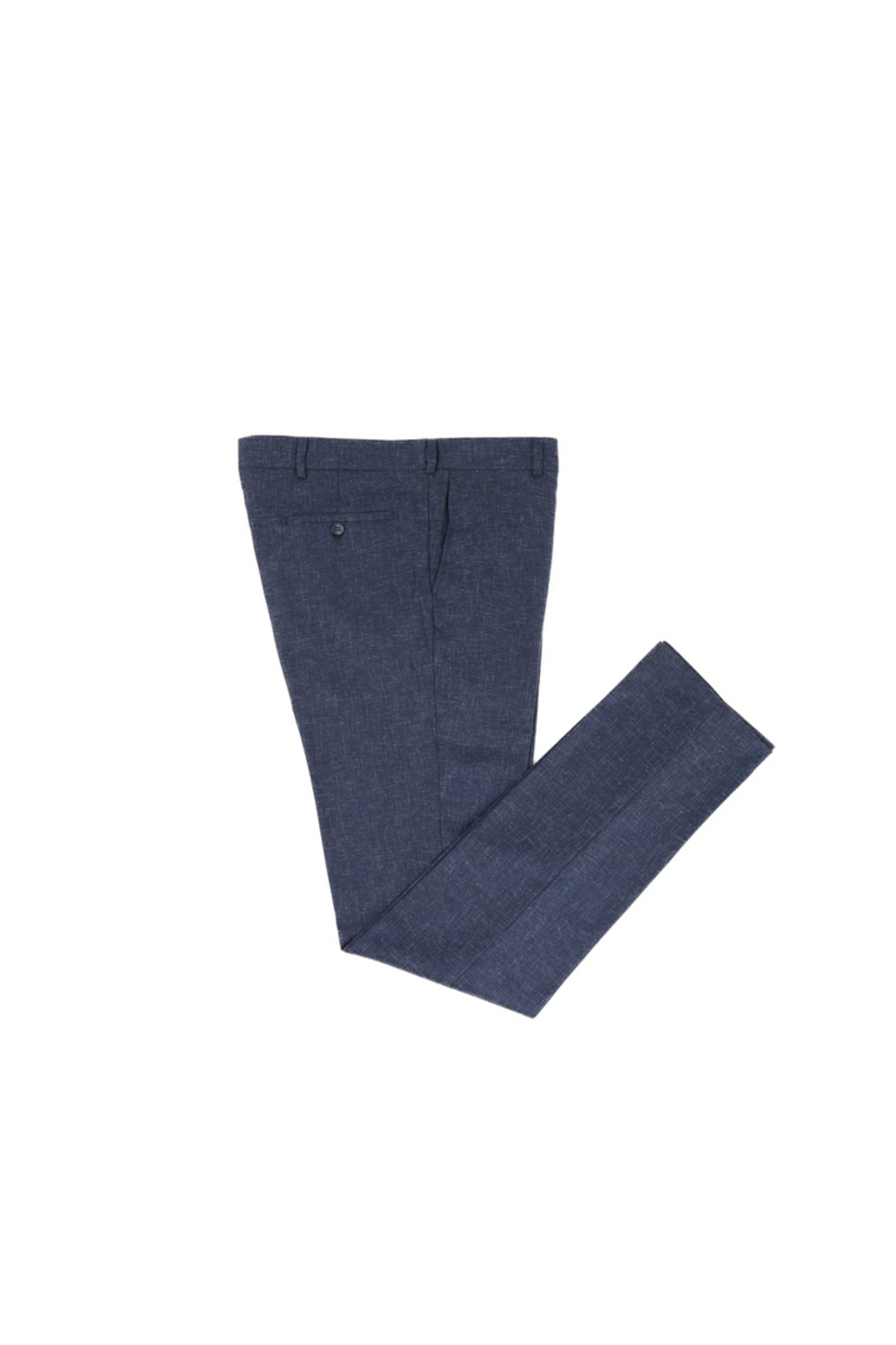Men's Classic Trousers, Modern Cut Classic Slim Fit Dark Navy Blue ...