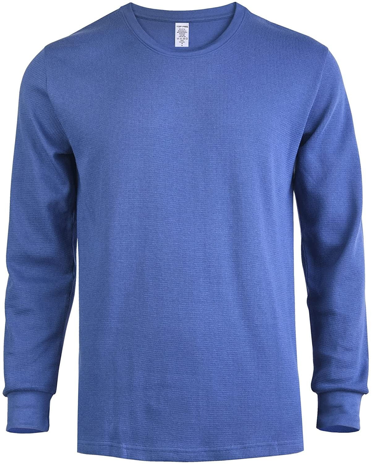 Cottonbell Men's Classic Waffle-Knit Heavy Thermal Top, Crew Neck ...