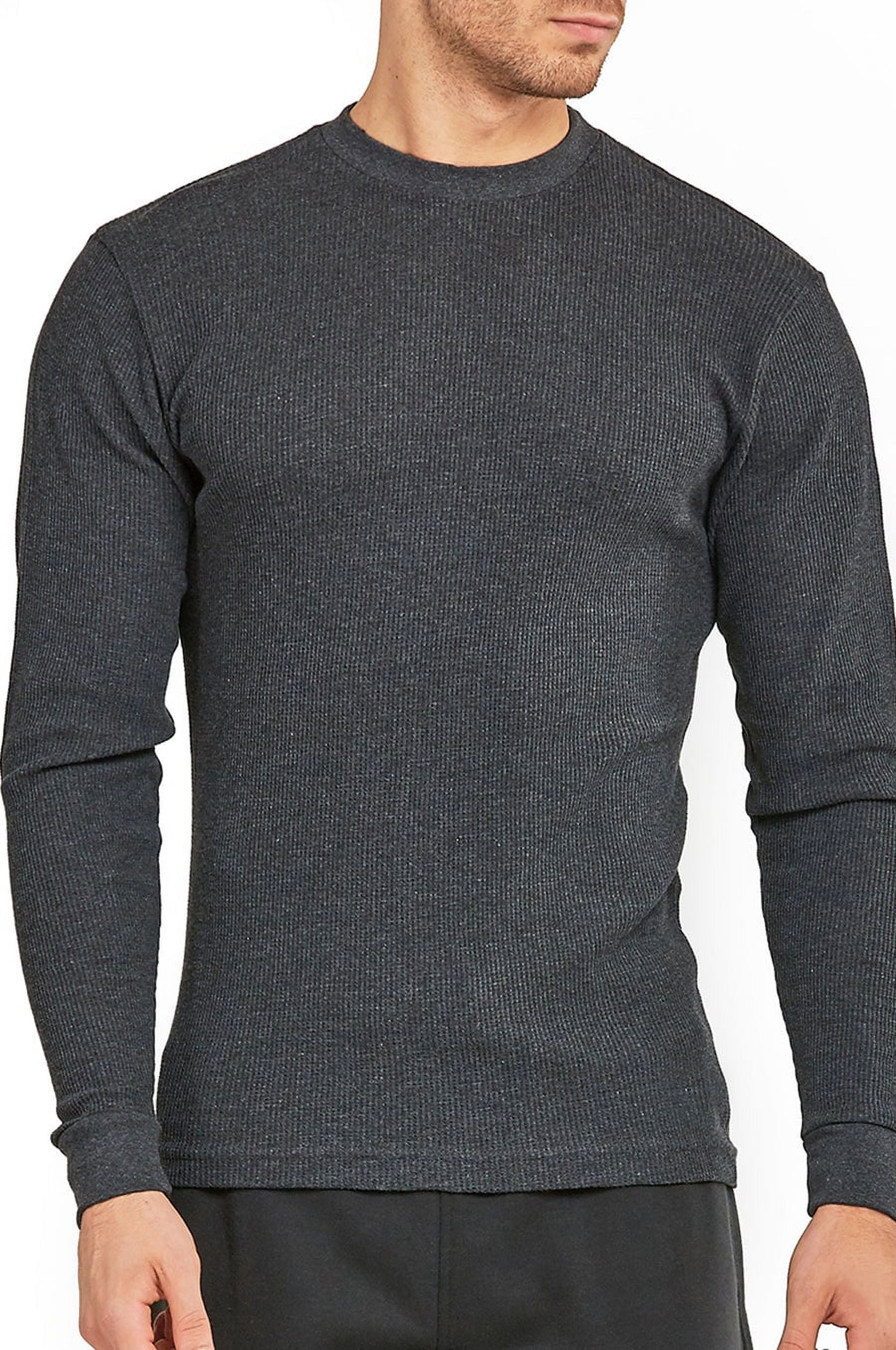Men's Classic Waffle Knit Heavyweight Cotton Thermal Long Sleeve T ...