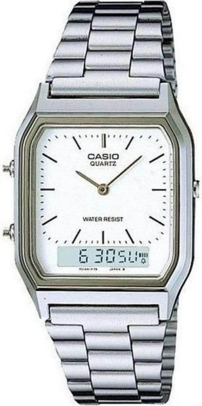 Men's Classic Watch Quartz Mineral Crystal AQ-230A-7D - Walmart ...