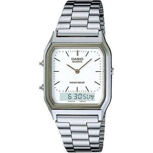 Men's Classic Watch Quartz Mineral Crystal AQ-230A-7D - Walmart ...