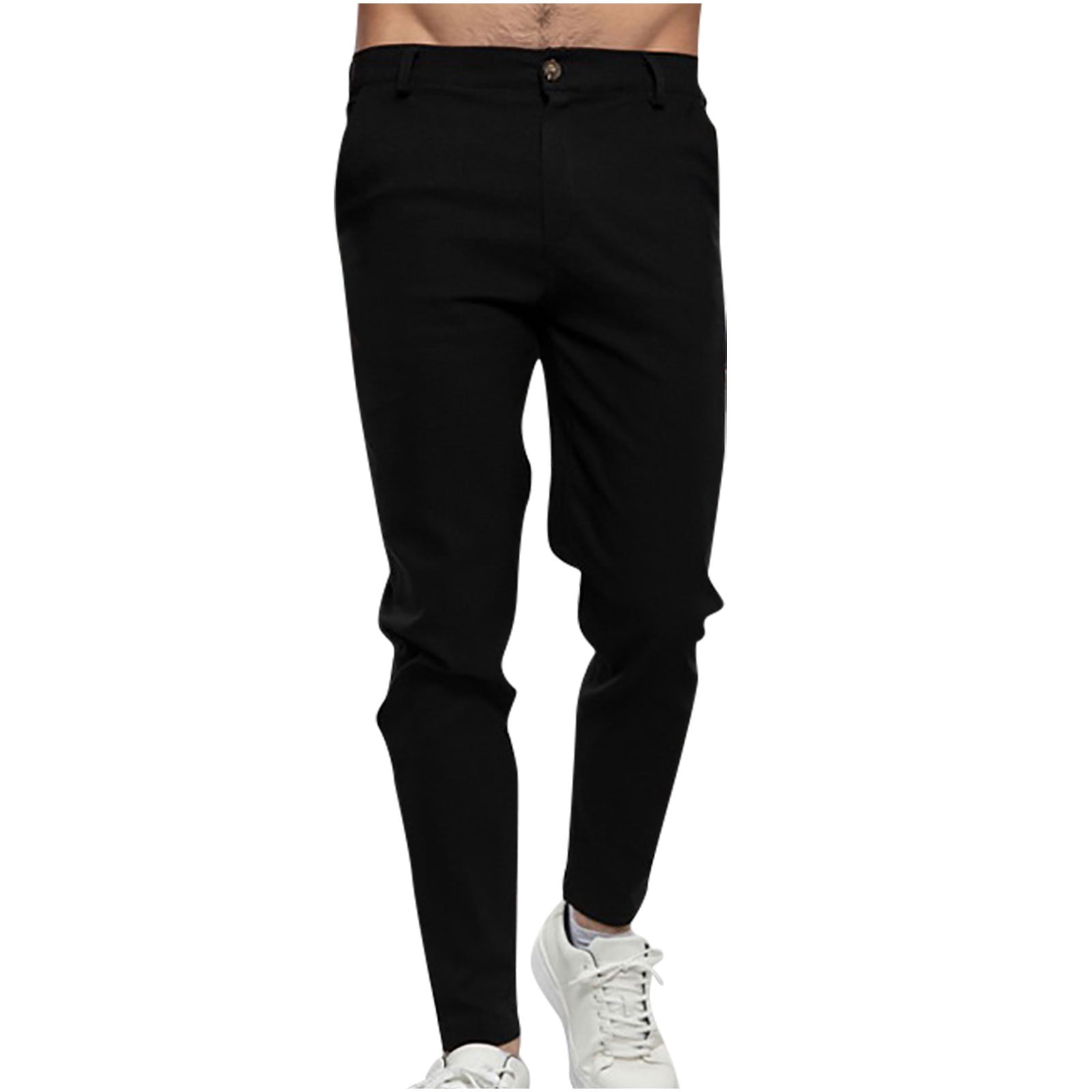Men's Classic-fit Flat-Front Pant Slim Fit Dress Pant Casual Tapered ...