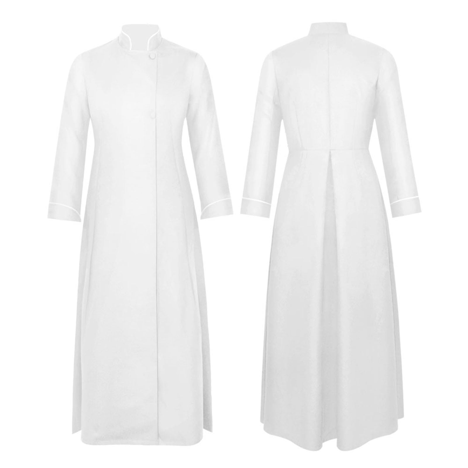 Men's Clergy Robes Minister Choir Robe Medieval Clergy Cassock Preacher ...