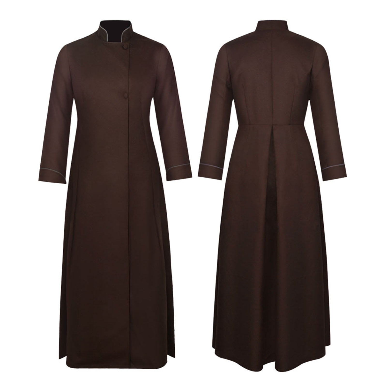 Men's Clergy Robes Minister Choir Robe Medieval Clergy Cassock Preacher ...
