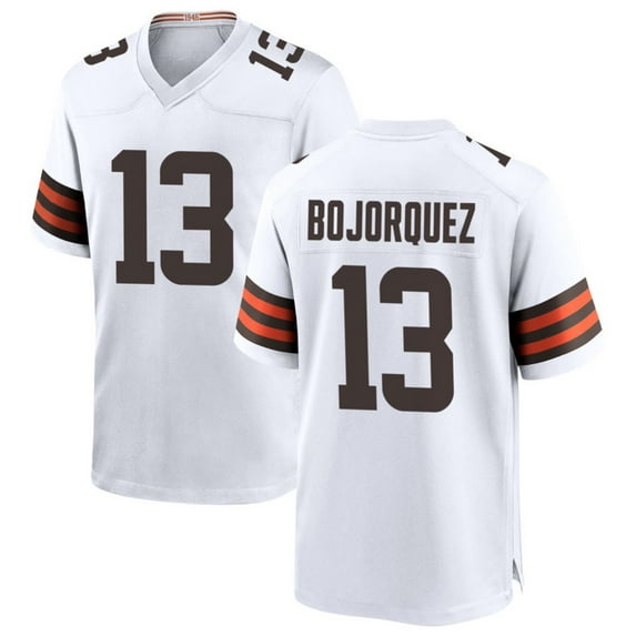 Men's Cleveland Bojorquez 13 White Sports Player Game Stitched Name ...