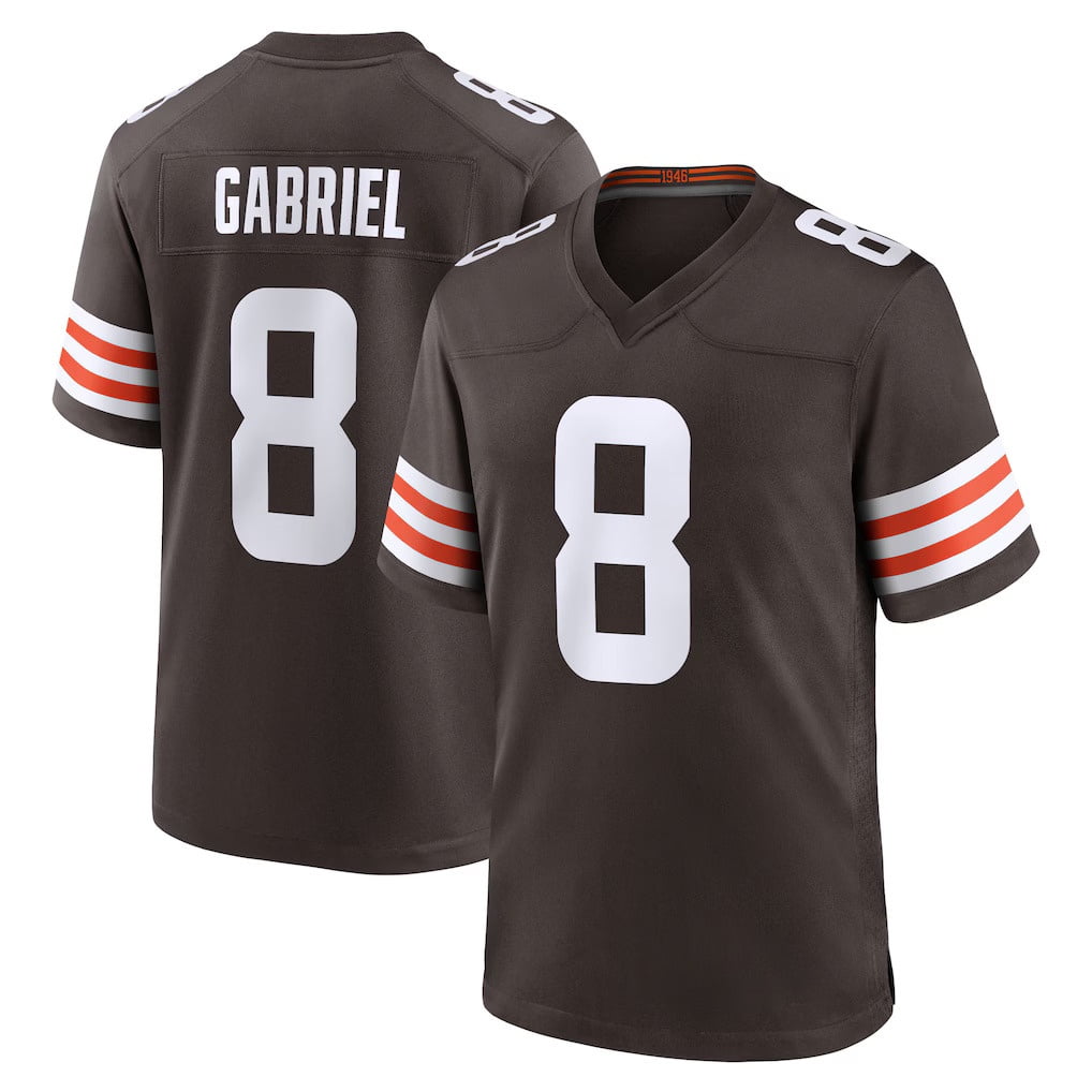 Men's Cleveland Gabriel 8 Brown Sports Player Game Stitched Name Number ...