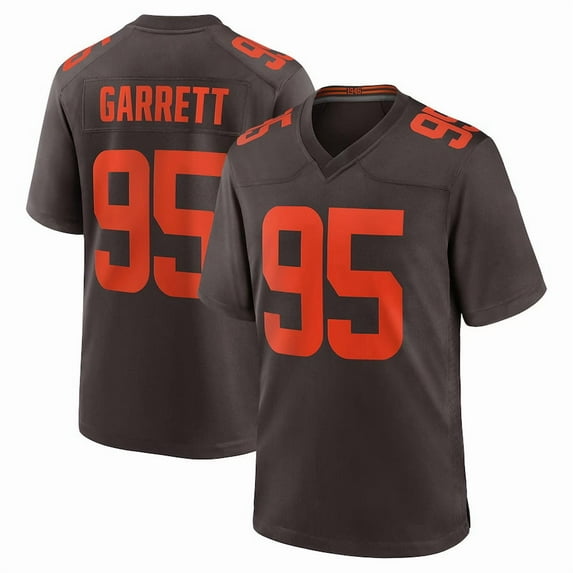 Men's Cleveland Garrett 95 Brown Alternate Sports Player Game Stitched ...