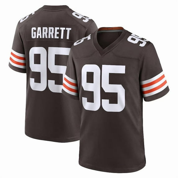 Men's Cleveland Garrett 95 Brown Sports Player Game Stitched Name ...