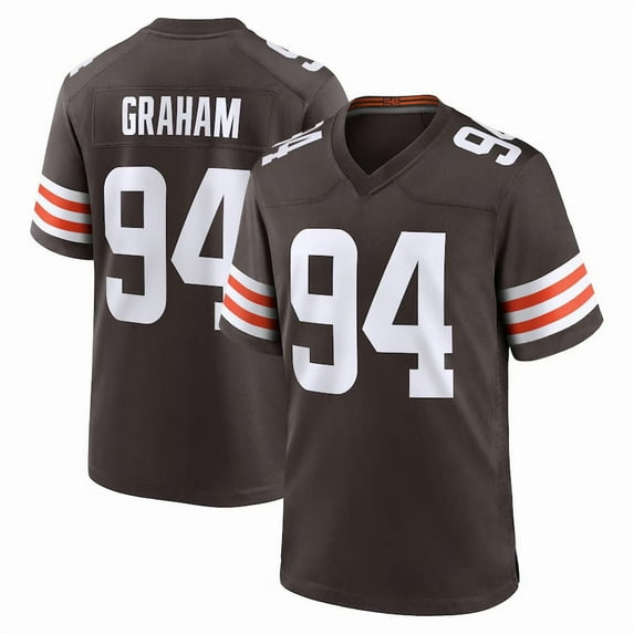 Men's Cleveland Graham 94 Brown Sports Player Game Stitched Name Number ...