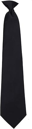 Men's Clip on Ties Pre-Tied Adjustable Neckties Solid Color Zipper Ties ...