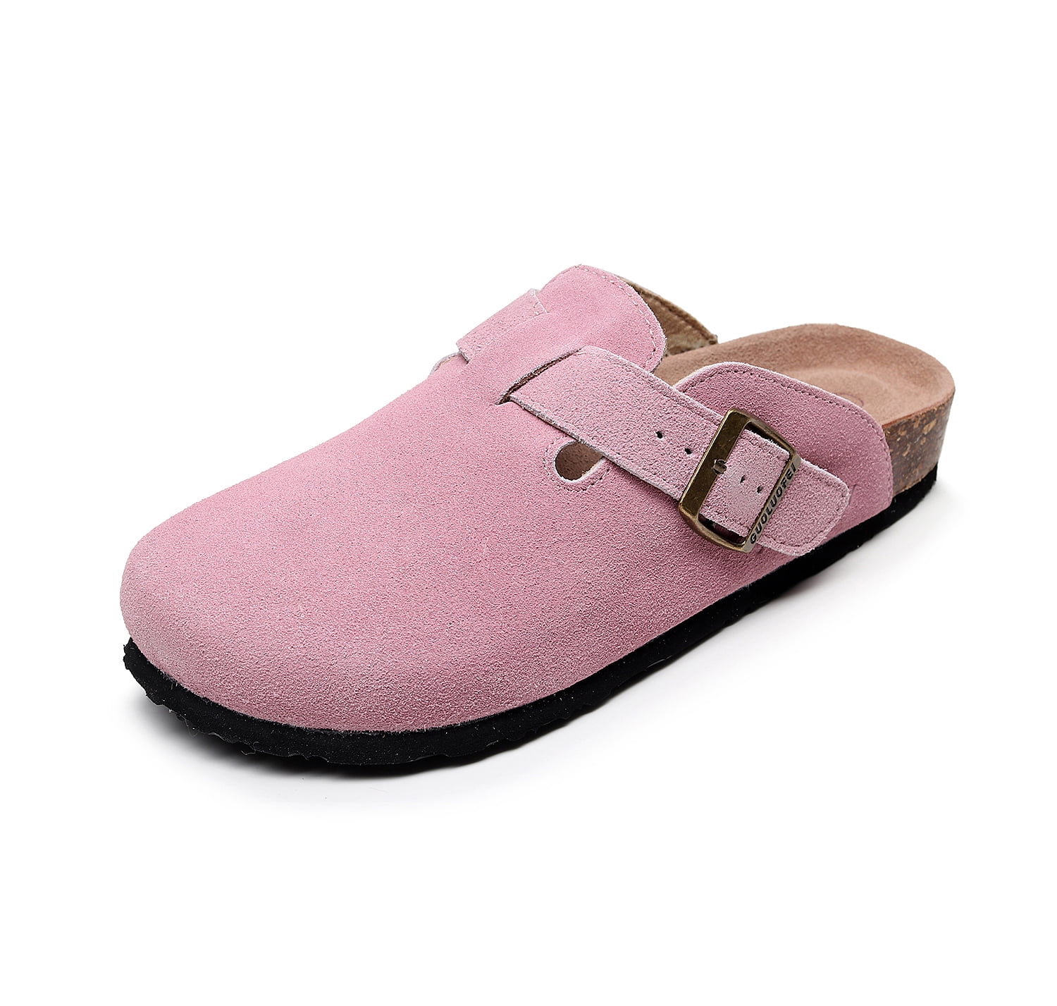 Men's Clogs Adjustable Buckle Slip On Cork Footbed Home Clog Slippers ...