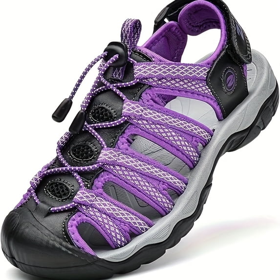 Men's Closed-Toe Hiking Sandals, Adjustable Lace & Double Buckle ...