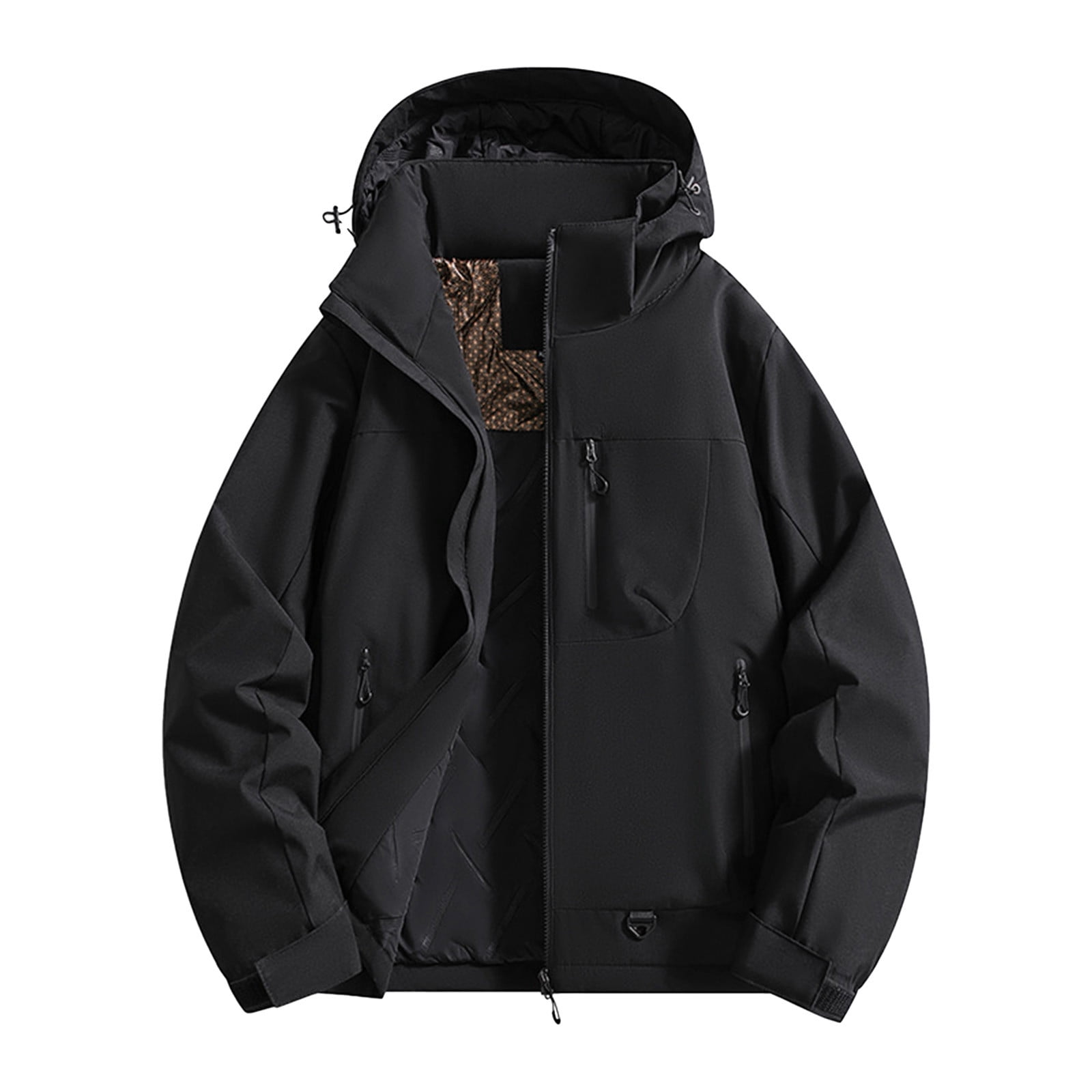 Men's Clothing Men Lightweight Windbreaker Rain Jacket Detachable Hood ...