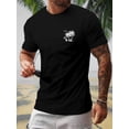 Men's Coconut Tree Print Regular Fit T-Shirt, Round Neck, Machine ...