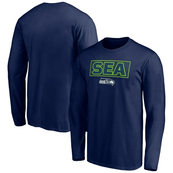 Men's College Navy Seattle Seahawks Advance to Victory Long Sleeve T ...