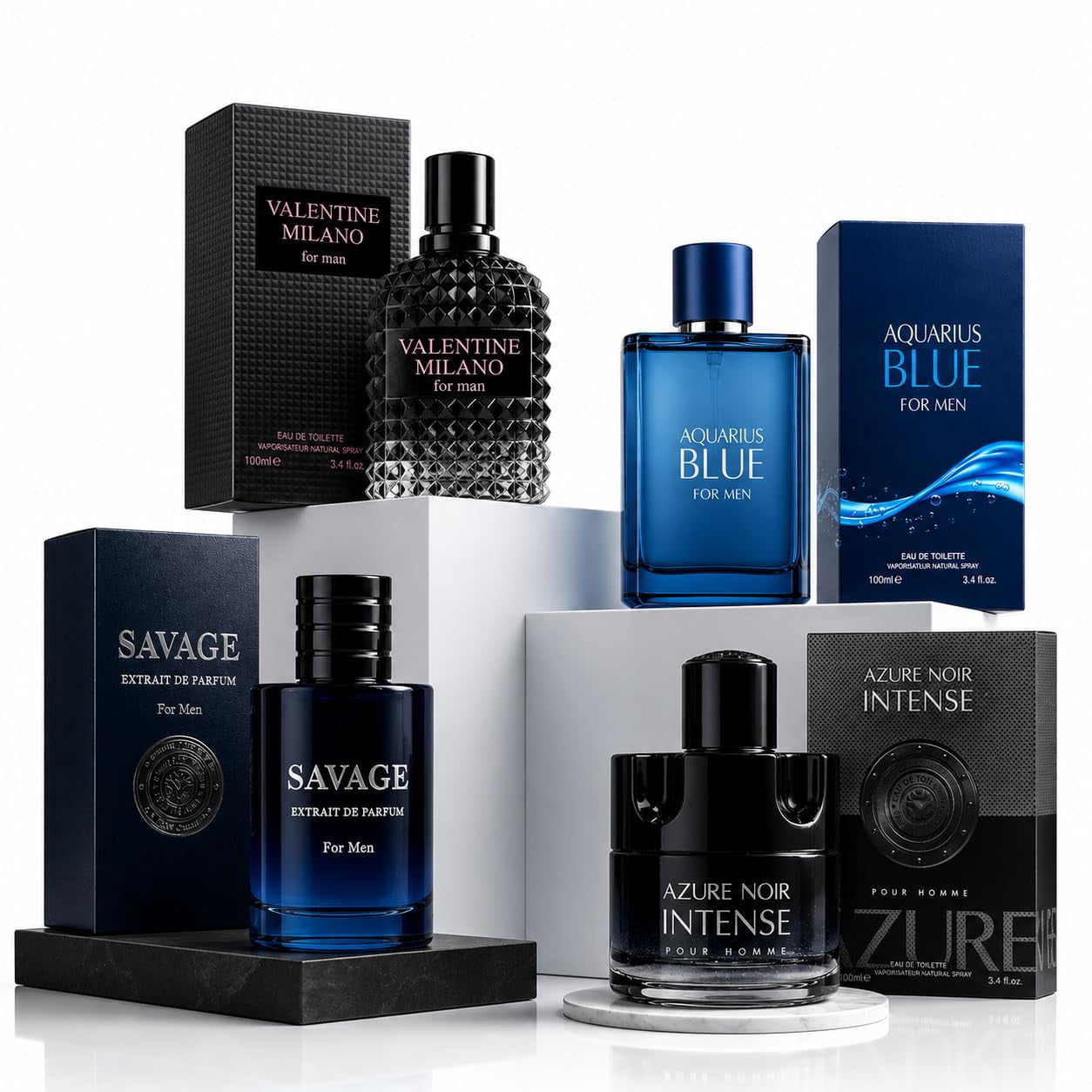 Midnight Aura Collection Men’s Cologne Gift Set – 4 Piece Fragrance ...