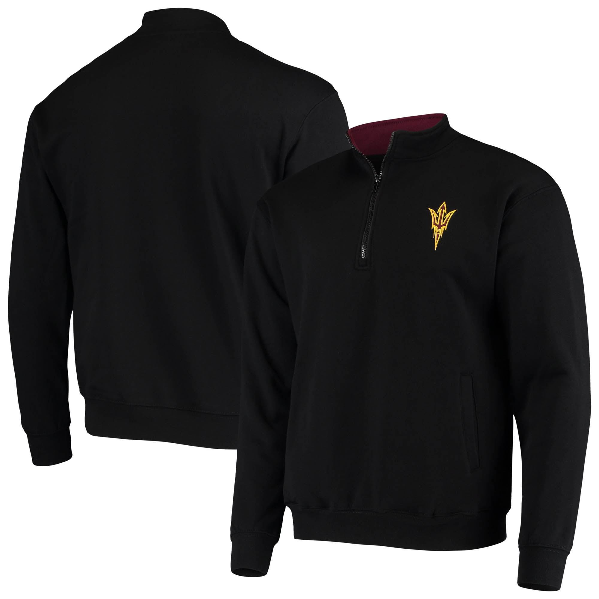 Men's Colosseum Black Arizona State Sun Devils Tortugas Logo Quarter ...