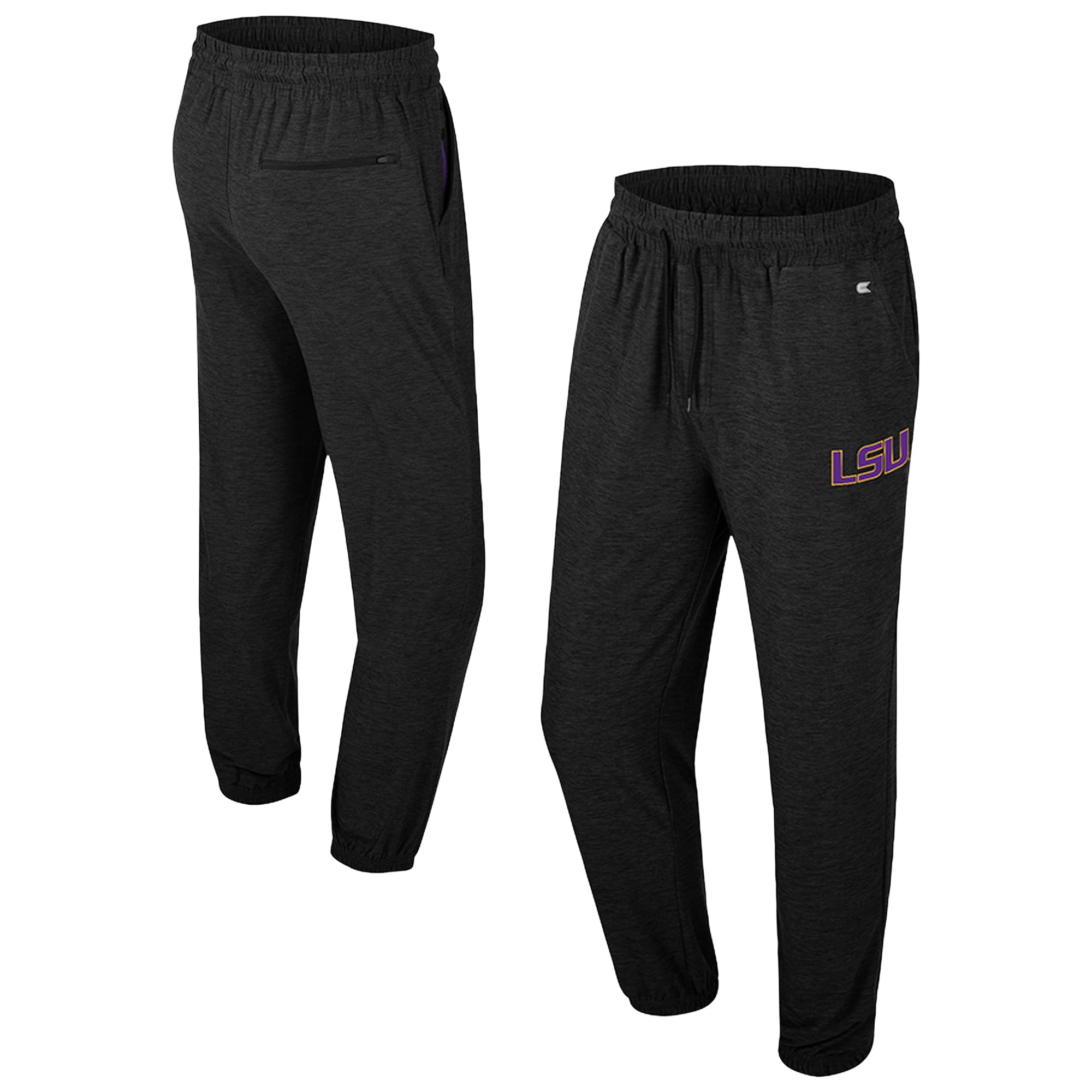 Men's Colosseum Black LSU Tigers Revolution Jogger Pants - Walmart.com