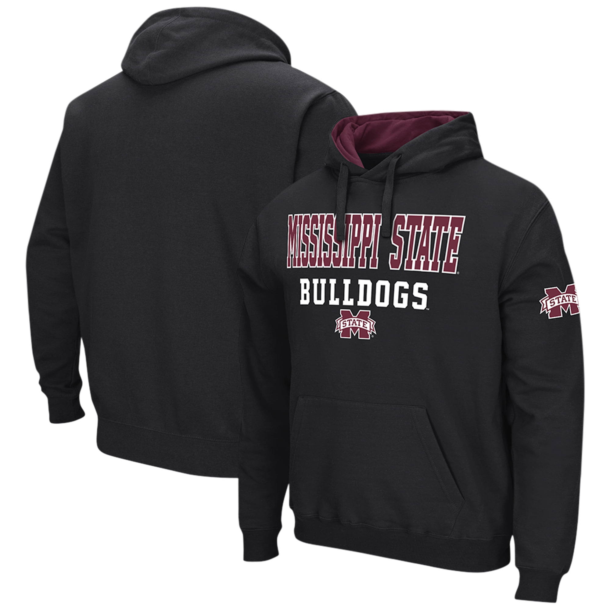 Men's Colosseum Black Mississippi State Bulldogs Sunrise Pullover ...