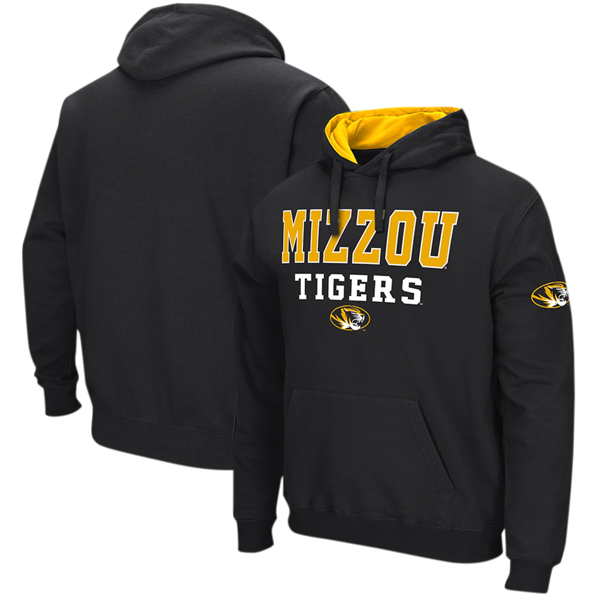 Men's Colosseum Black Missouri Tigers Sunrise Pullover Hoodie - Walmart.com