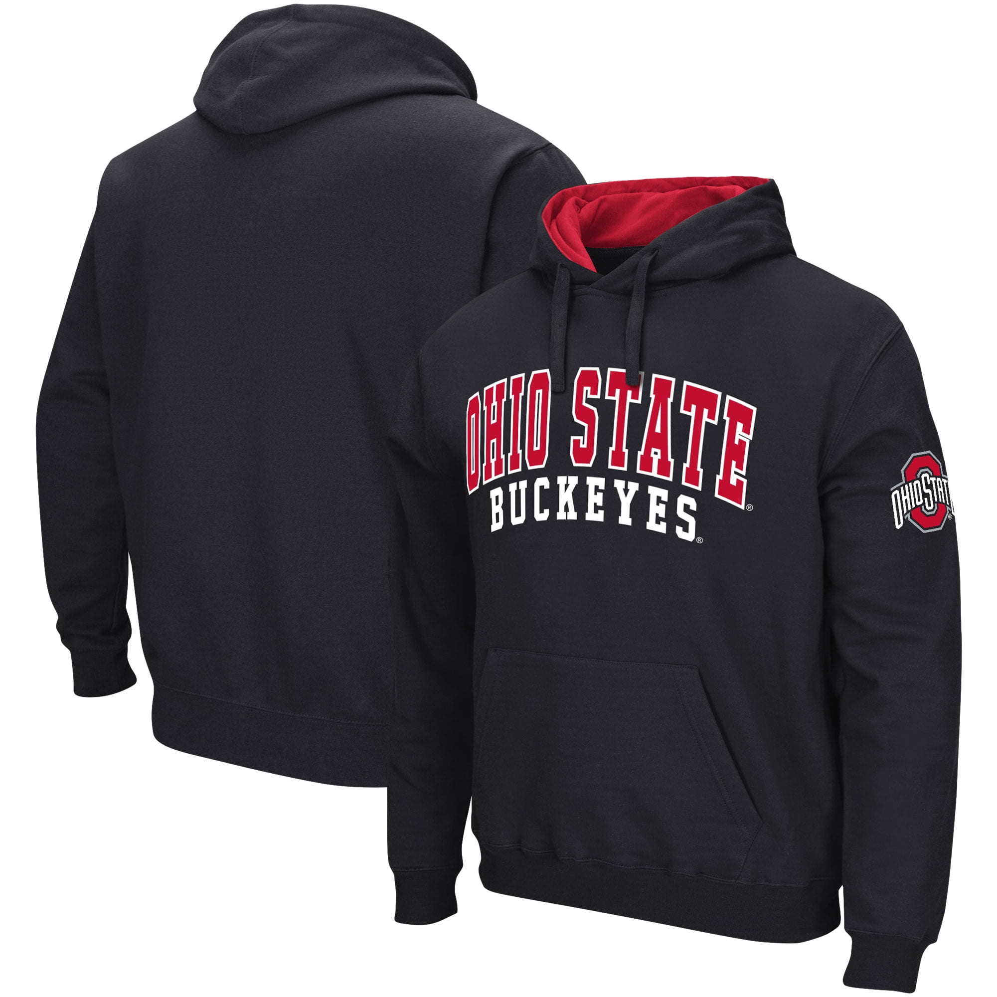 Colosseum Men's Black Ohio State Buckeyes Pullover Hoodie, Fleece ...