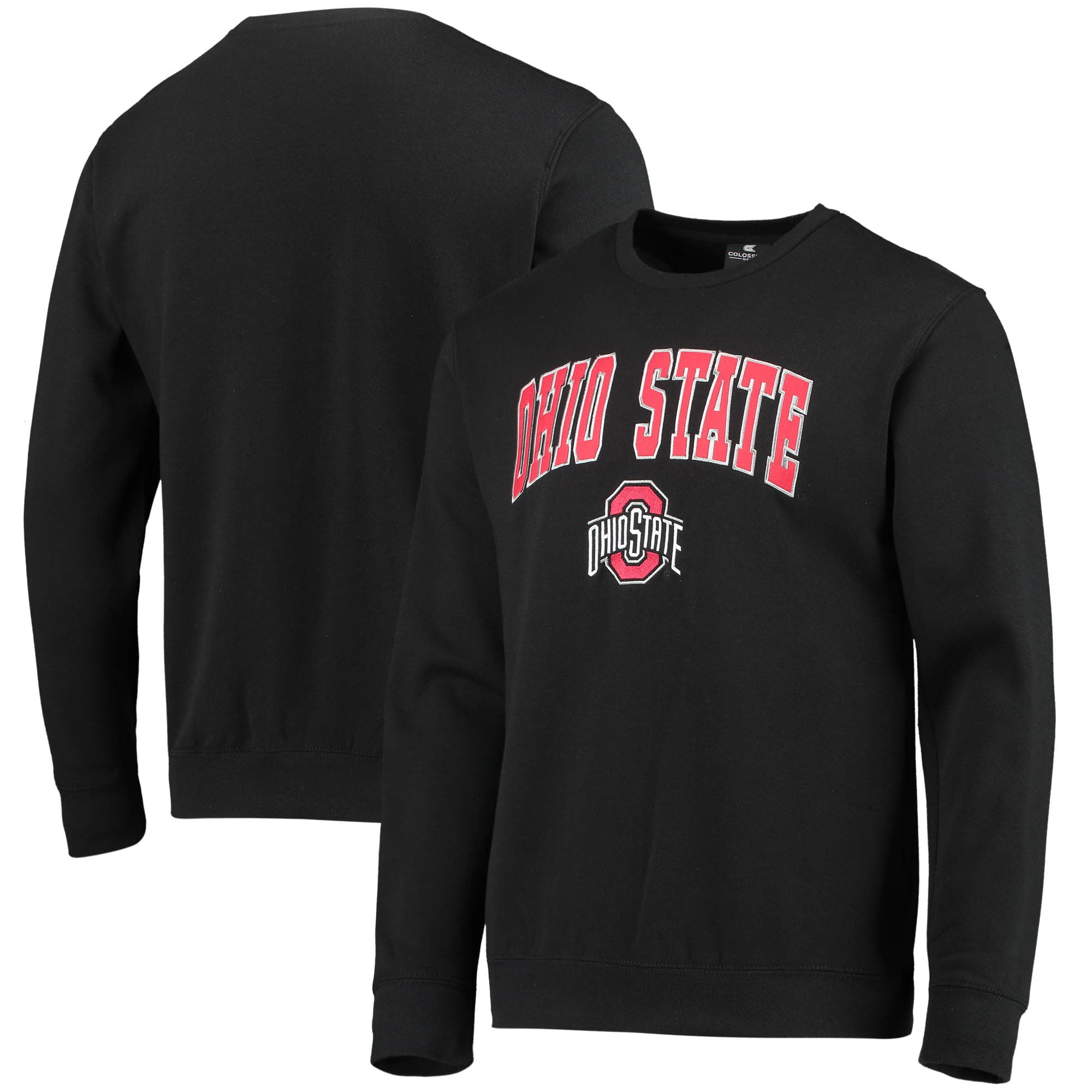 Men's Colosseum Black Ohio State Buckeyes Team Arch & Logo Tackle Twill ...