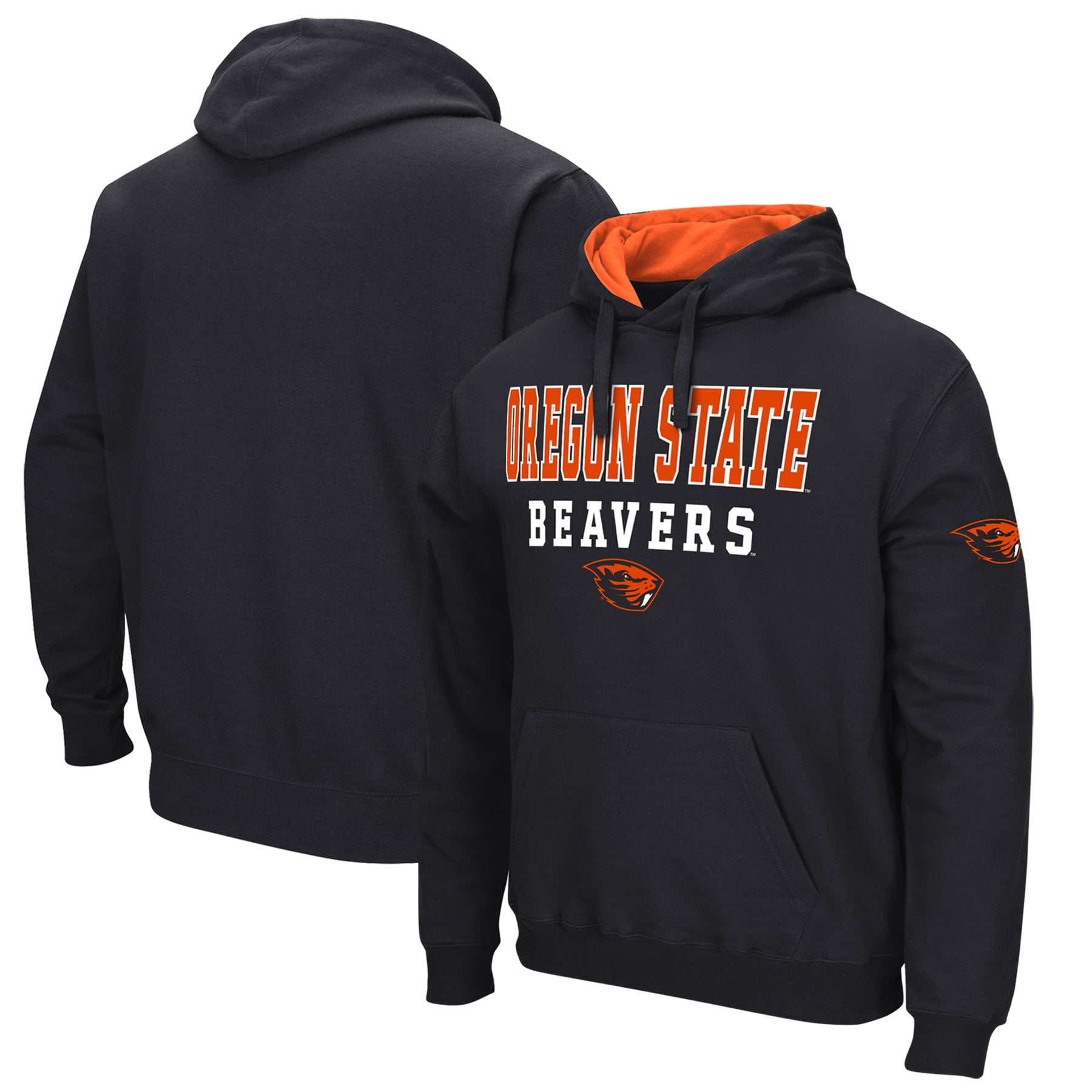 Men's Colosseum Black Oregon State Beavers Sunrise Pullover Hoodie ...