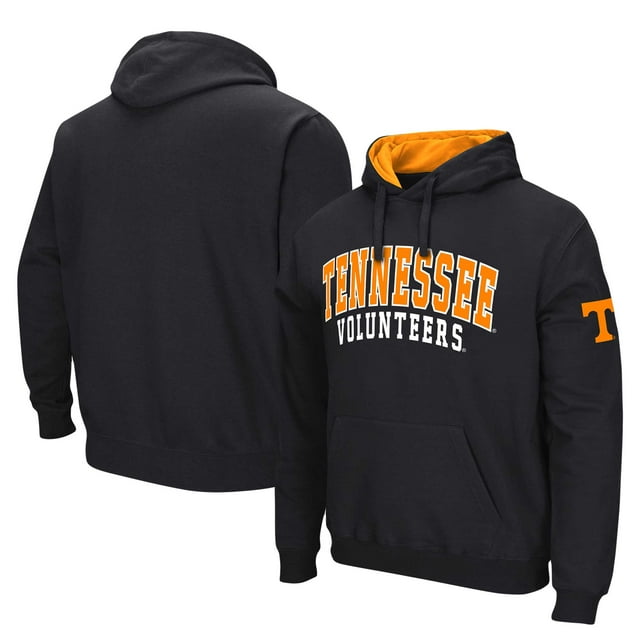 Men's Colosseum Black Tennessee Volunteers Double Arch Pullover Hoodie ...