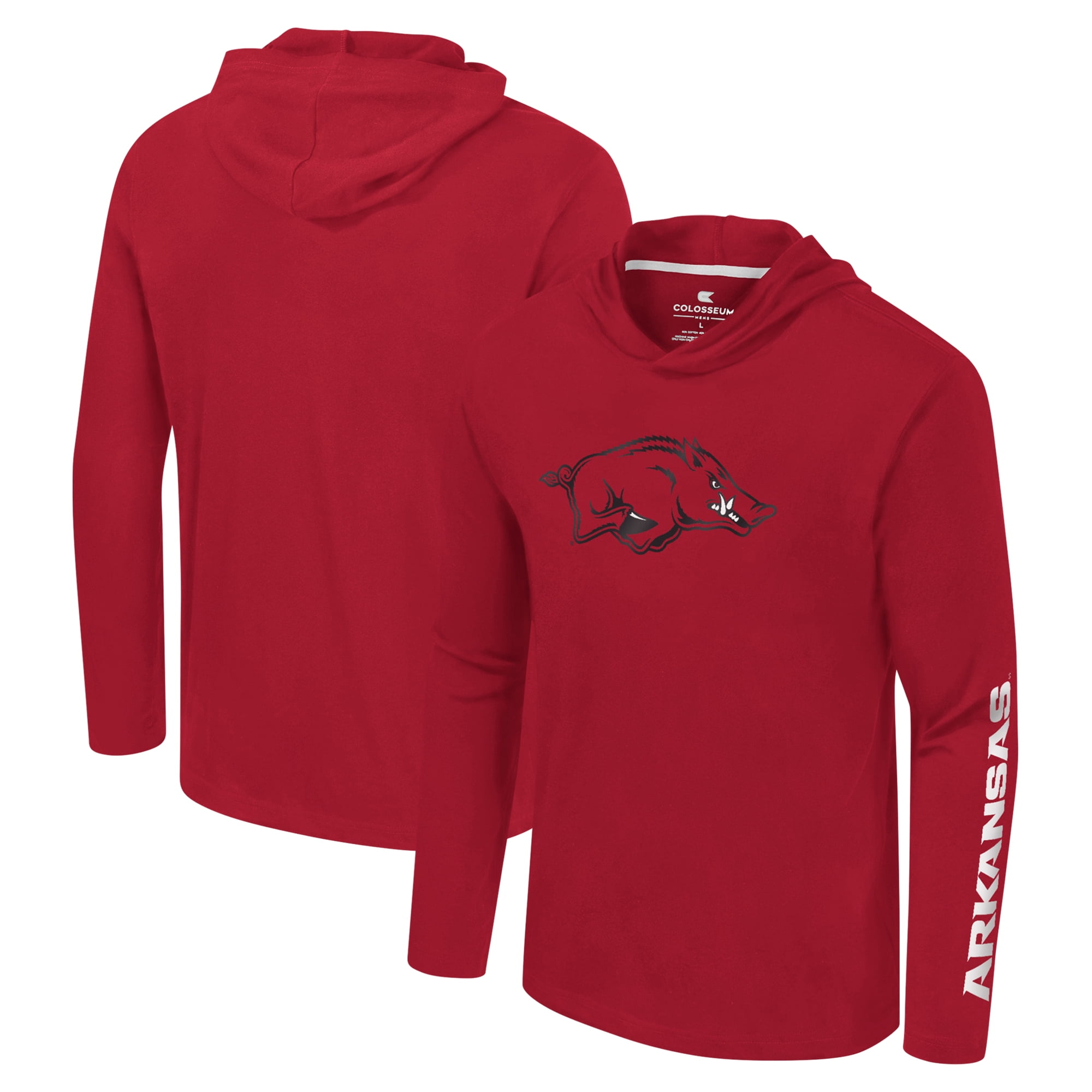 Men's Colosseum Cardinal Arkansas Razorbacks Logo Lockup Active Blend ...
