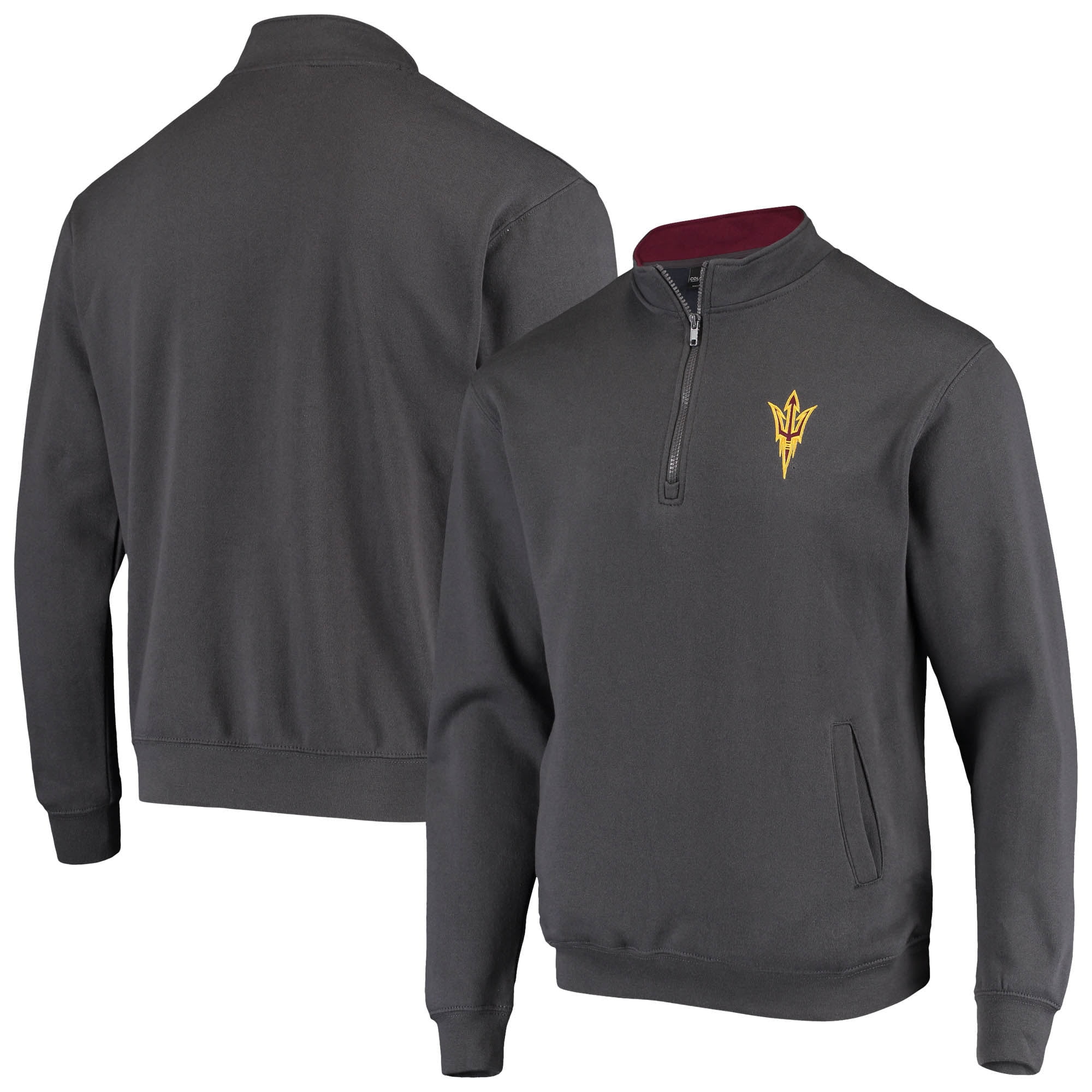 Men's Colosseum Charcoal Arizona State Sun Devils Tortugas Logo Quarter ...