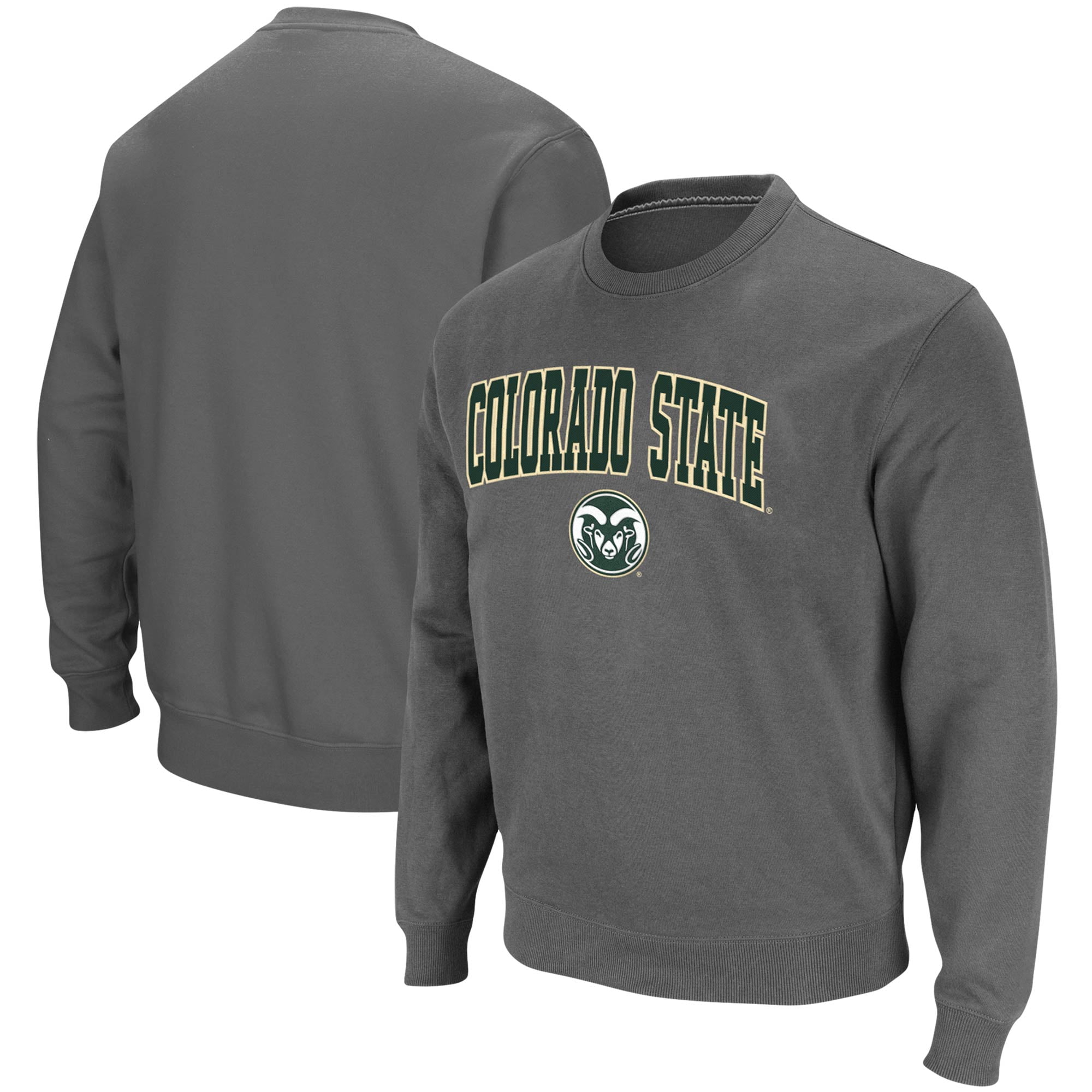 Men's Colosseum Charcoal Colorado State Rams Arch & Logo Tackle Twill ...