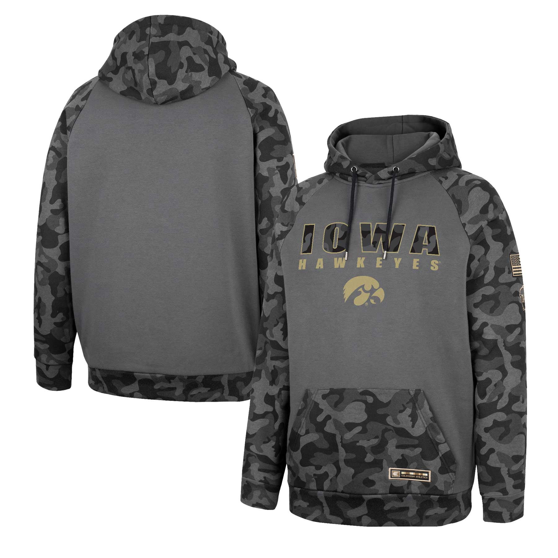 Men's Colosseum Charcoal Iowa Hawkeyes OHT Military Appreciation Camo ...