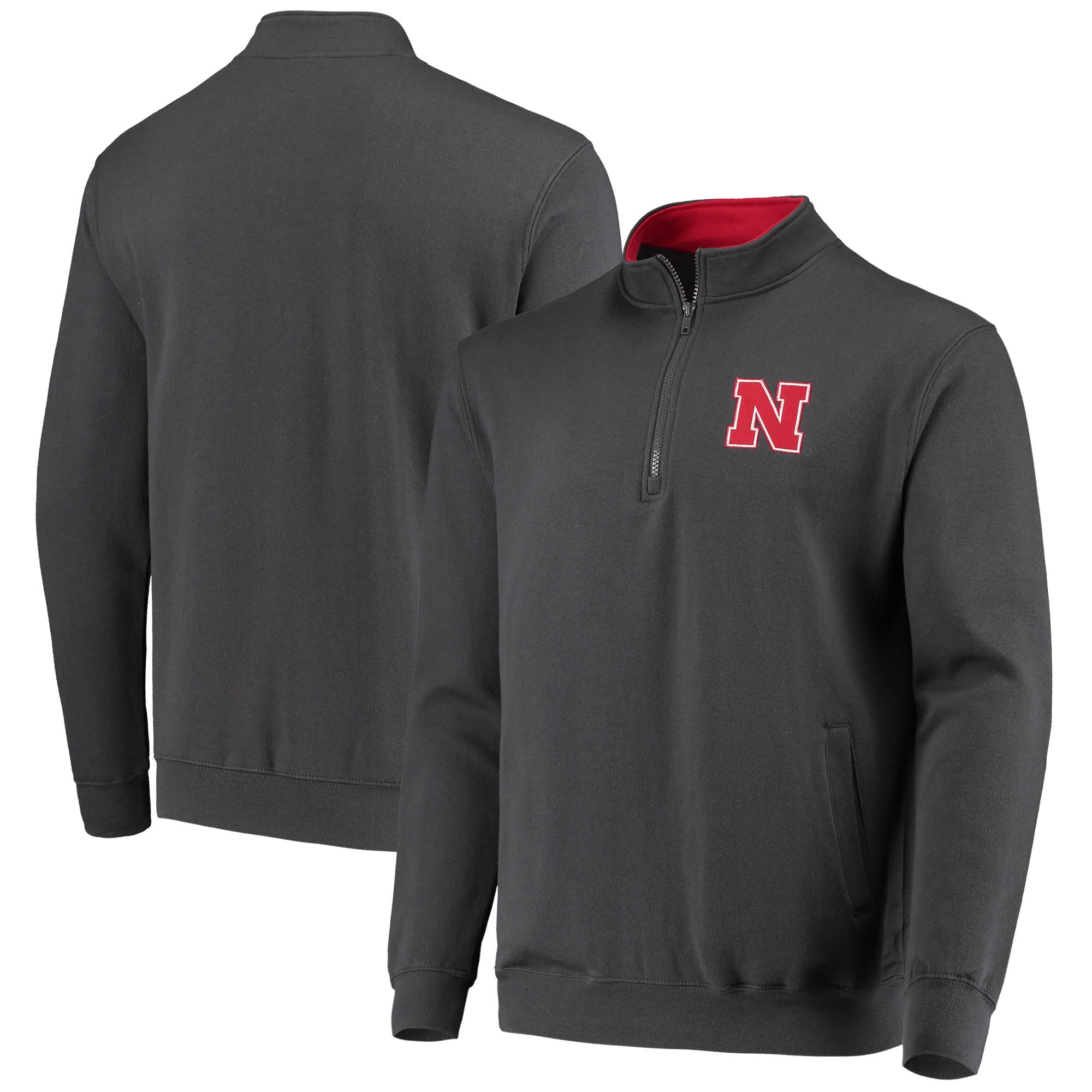 Men's Colosseum Charcoal Nebraska Huskers Tortugas Logo Quarter-Zip ...