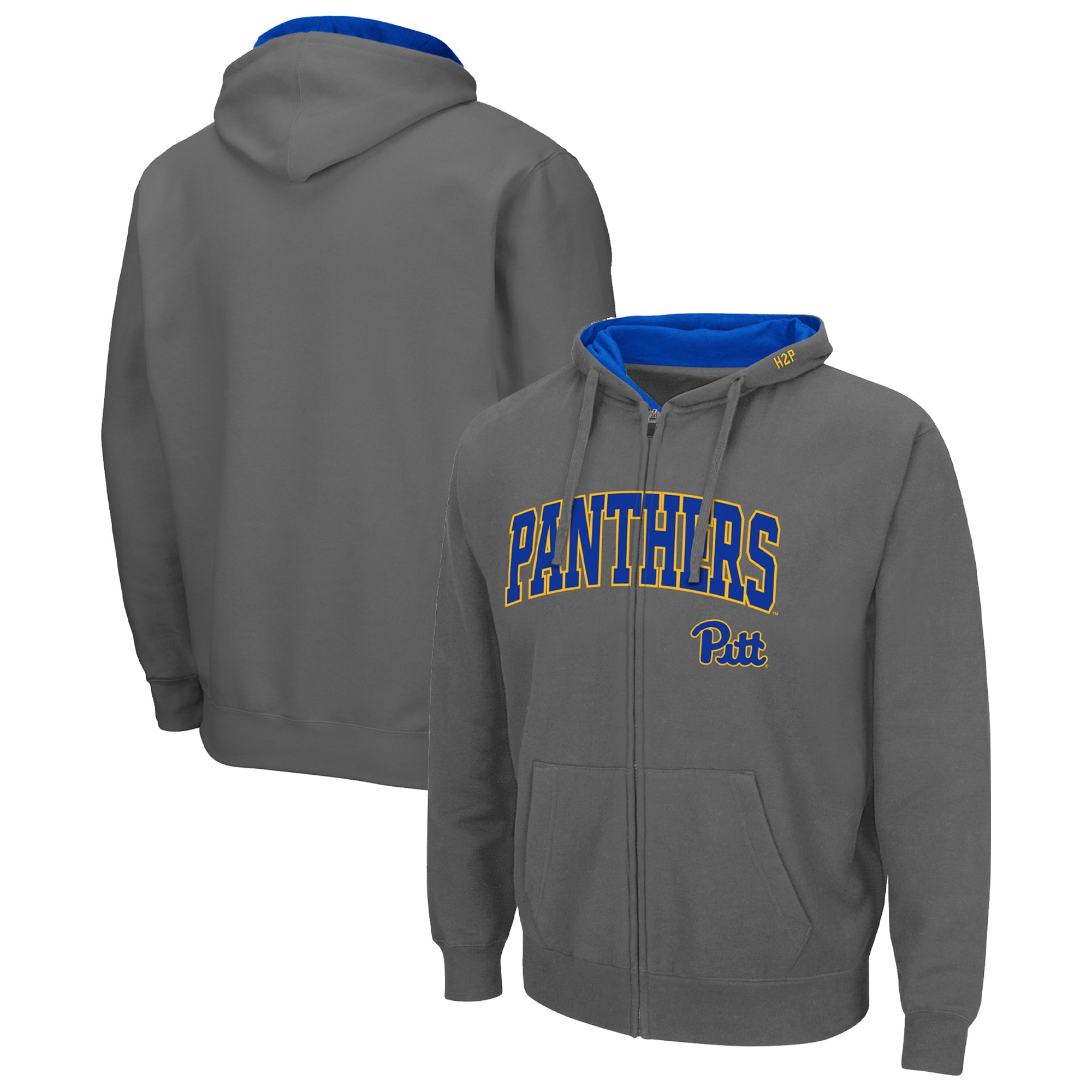 Men's Colosseum Charcoal Pitt Panthers Arch & Team Logo 3.0 Full-Zip ...