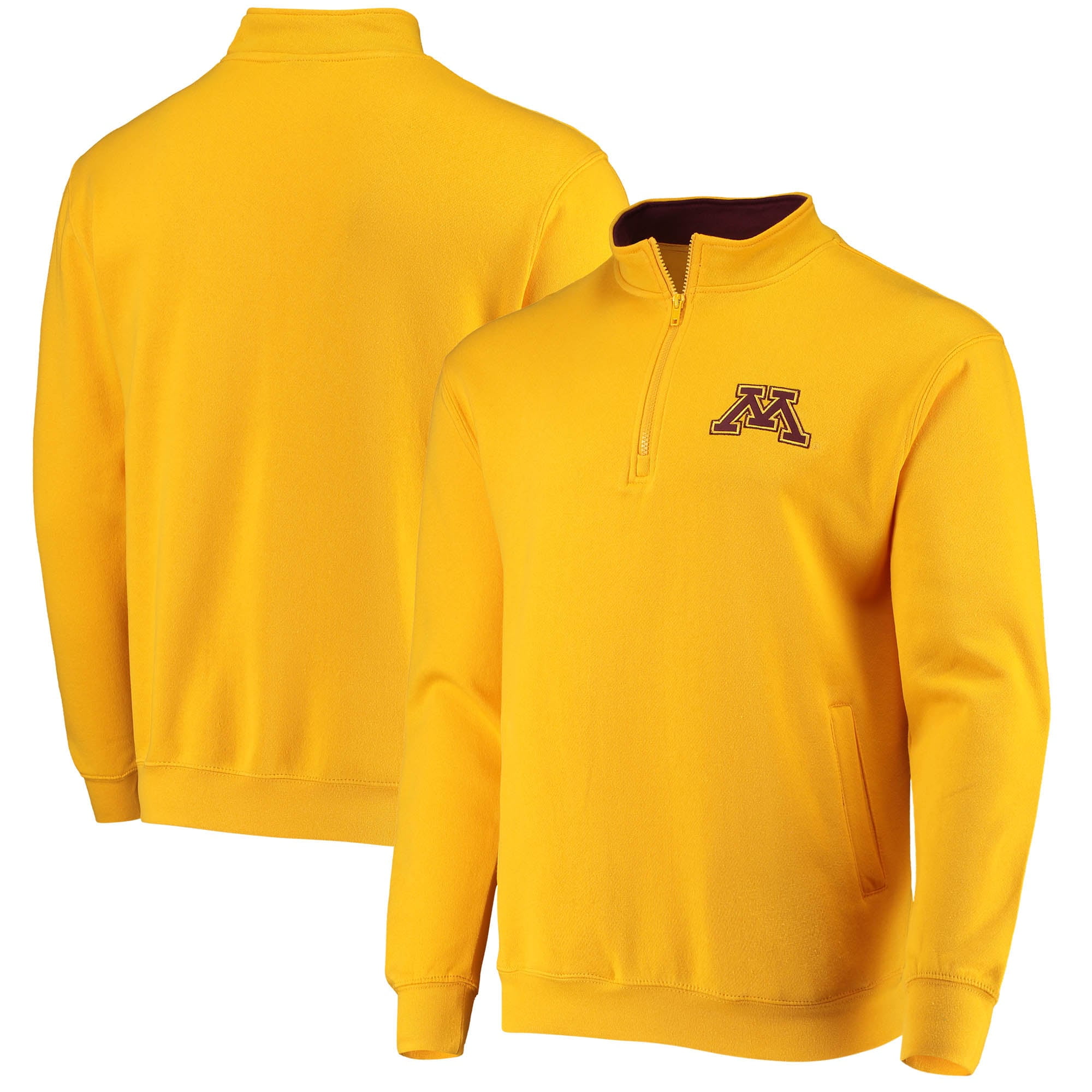 Men's Colosseum Gold Minnesota Golden Gophers Tortugas Logo Quarter-Zip ...