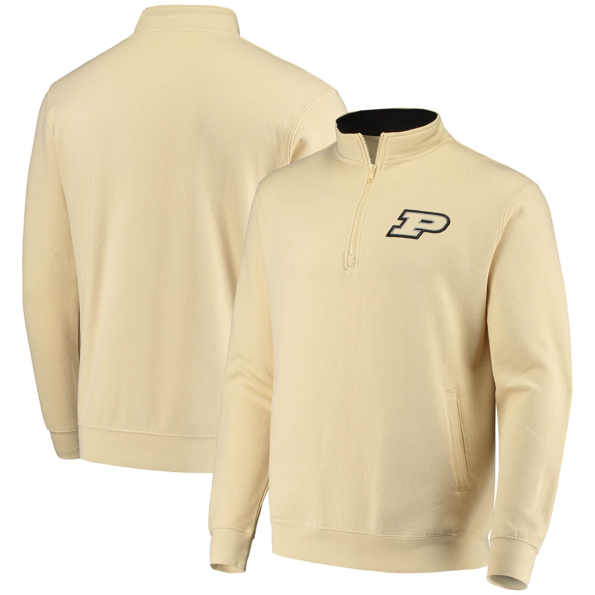 Men's Colosseum Gold Purdue Boilermakers Tortugas Logo Quarter-Zip ...