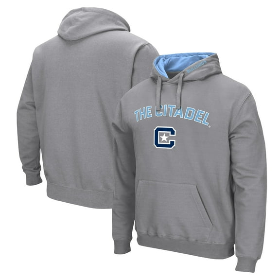 Men's Colosseum Heathered Gray UNLV Rebels Arch and Logo Pullover ...