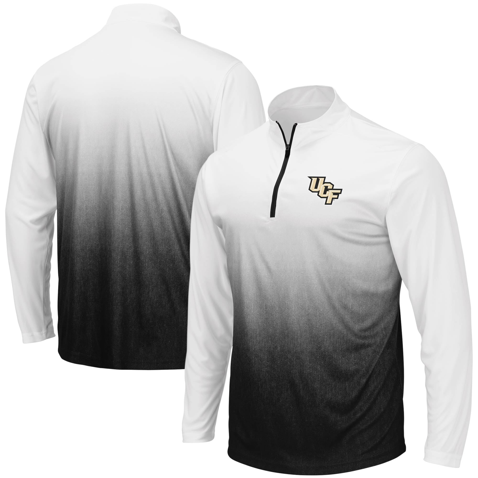Men's Colosseum Gray UCF Knights Magic Team Logo Quarter-Zip Jacket ...