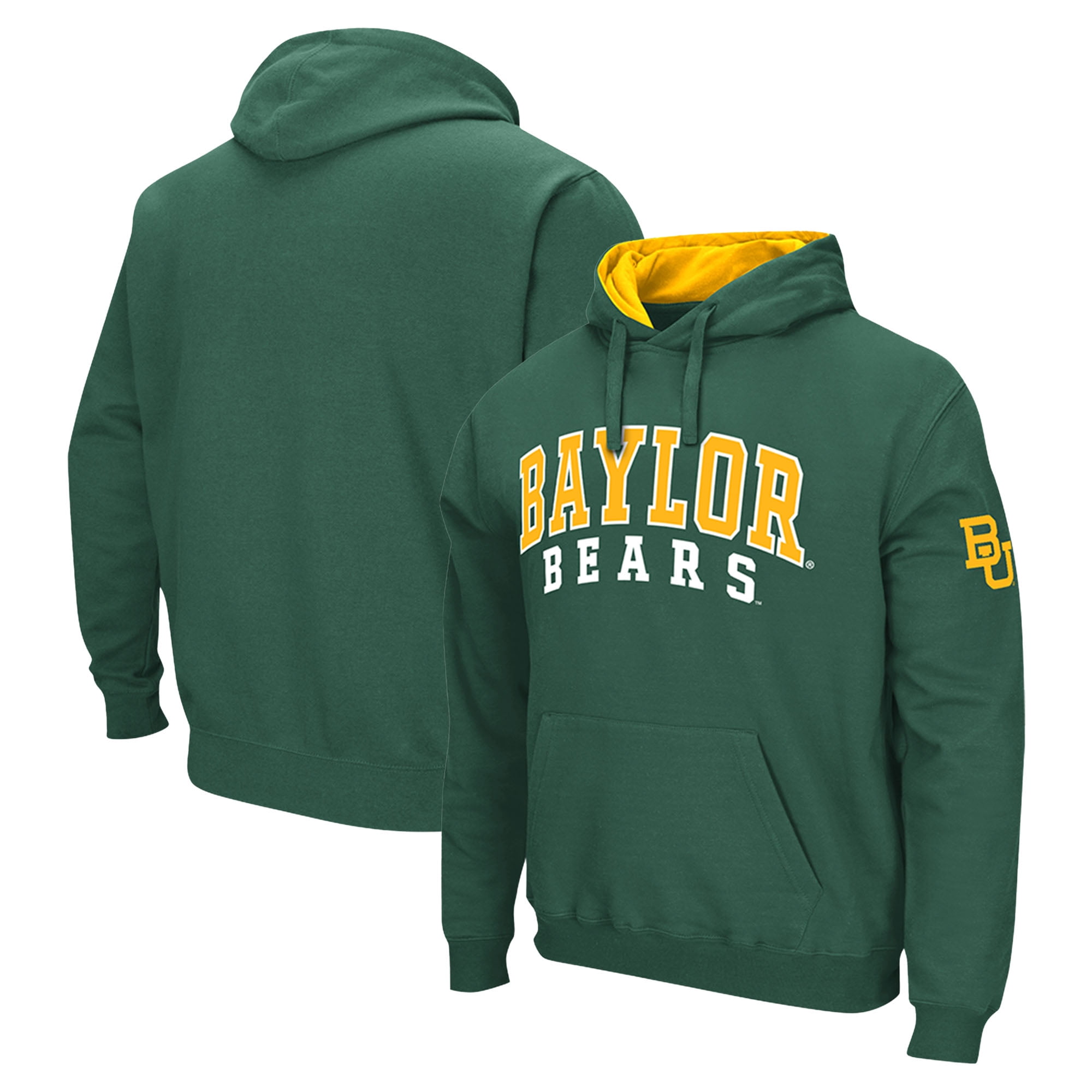Men's Colosseum Green Baylor Bears Double Arch Pullover Hoodie ...