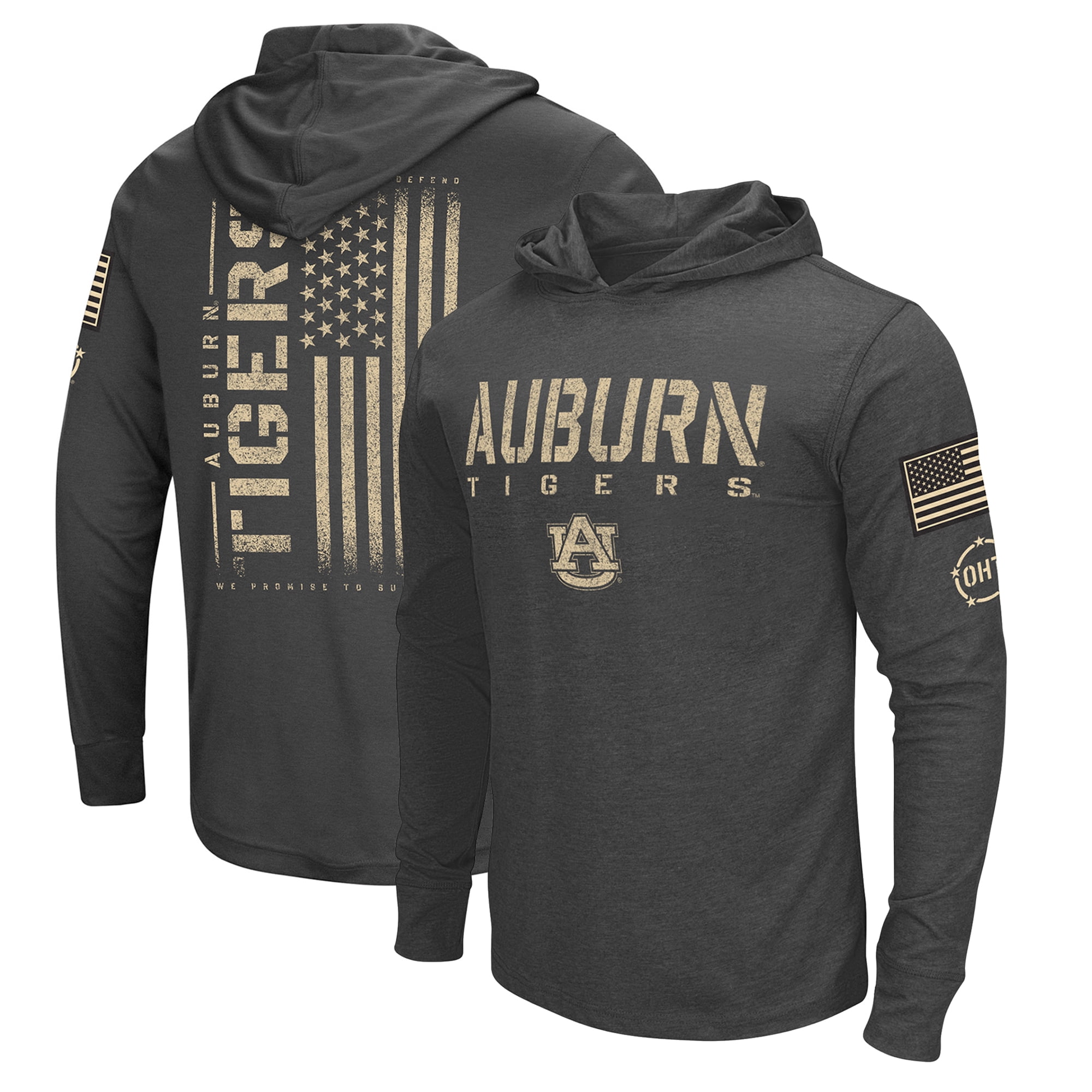Men's Colosseum Heather Black Auburn Tigers Team OHT Military ...
