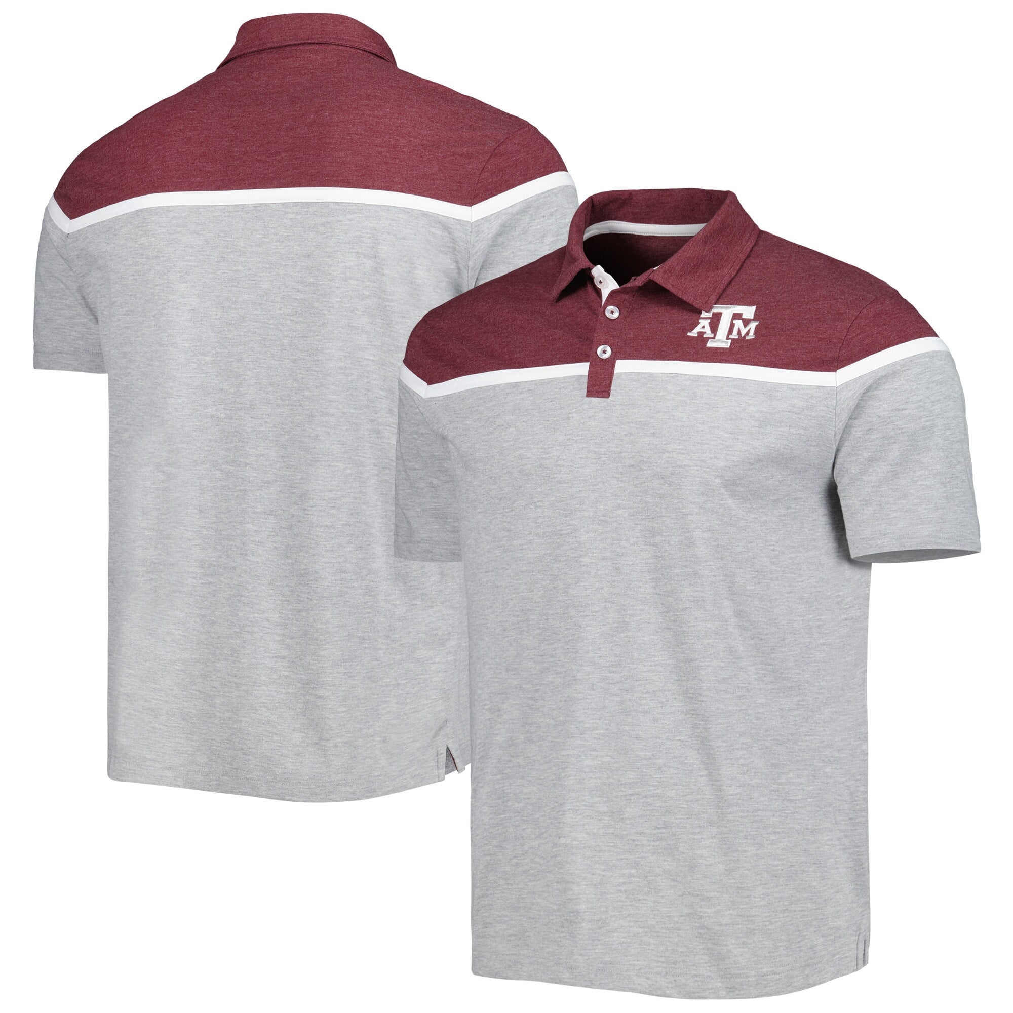 Men's Colosseum Heather Gray Texas A&M Aggies Chamberlain Polo ...