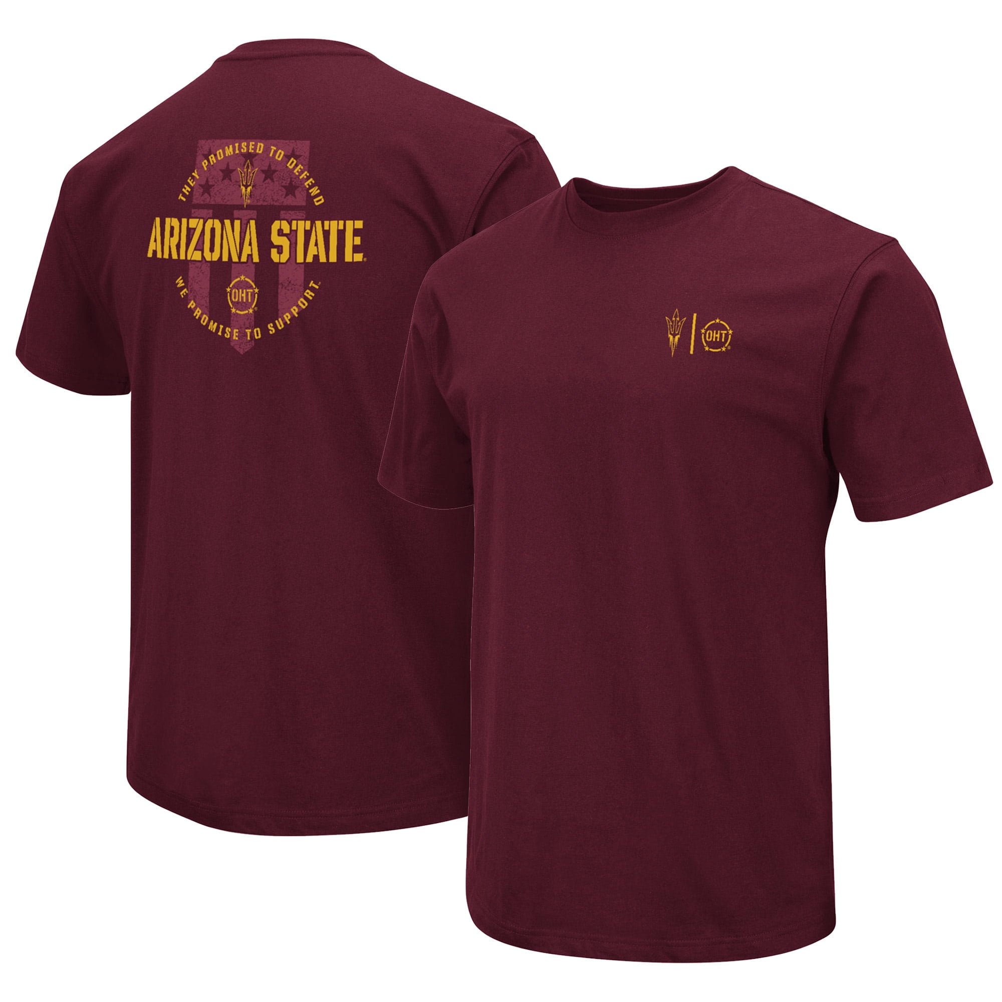 Men's Colosseum Maroon Arizona State Sun Devils OHT Military ...