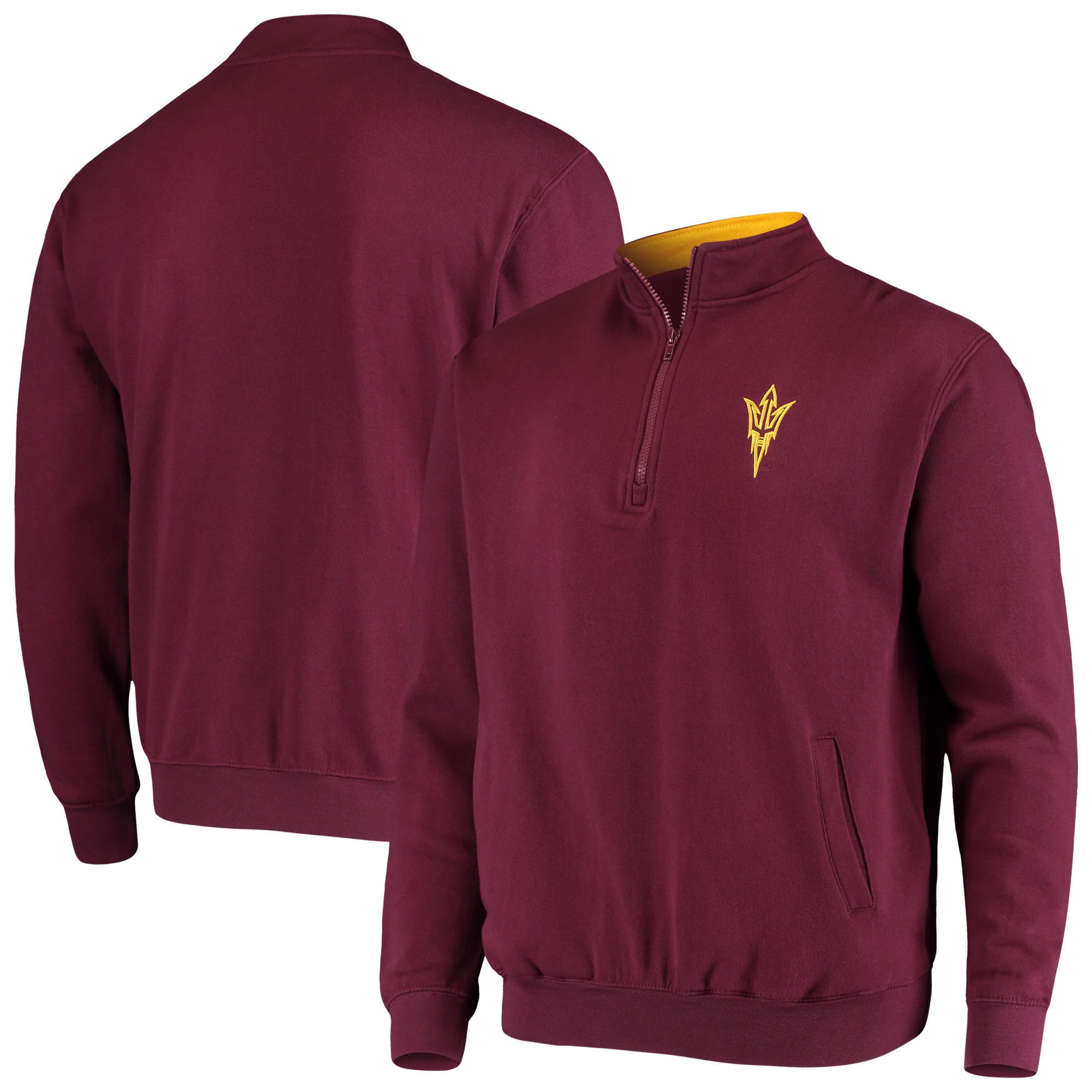 Men's Colosseum Maroon Arizona State Sun Devils Tortugas Logo Quarter ...