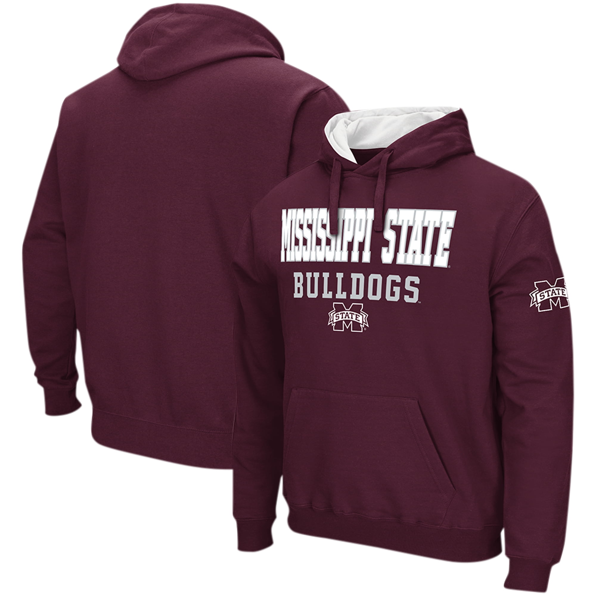 Men's Colosseum Maroon Mississippi State Bulldogs Sunrise Pullover ...