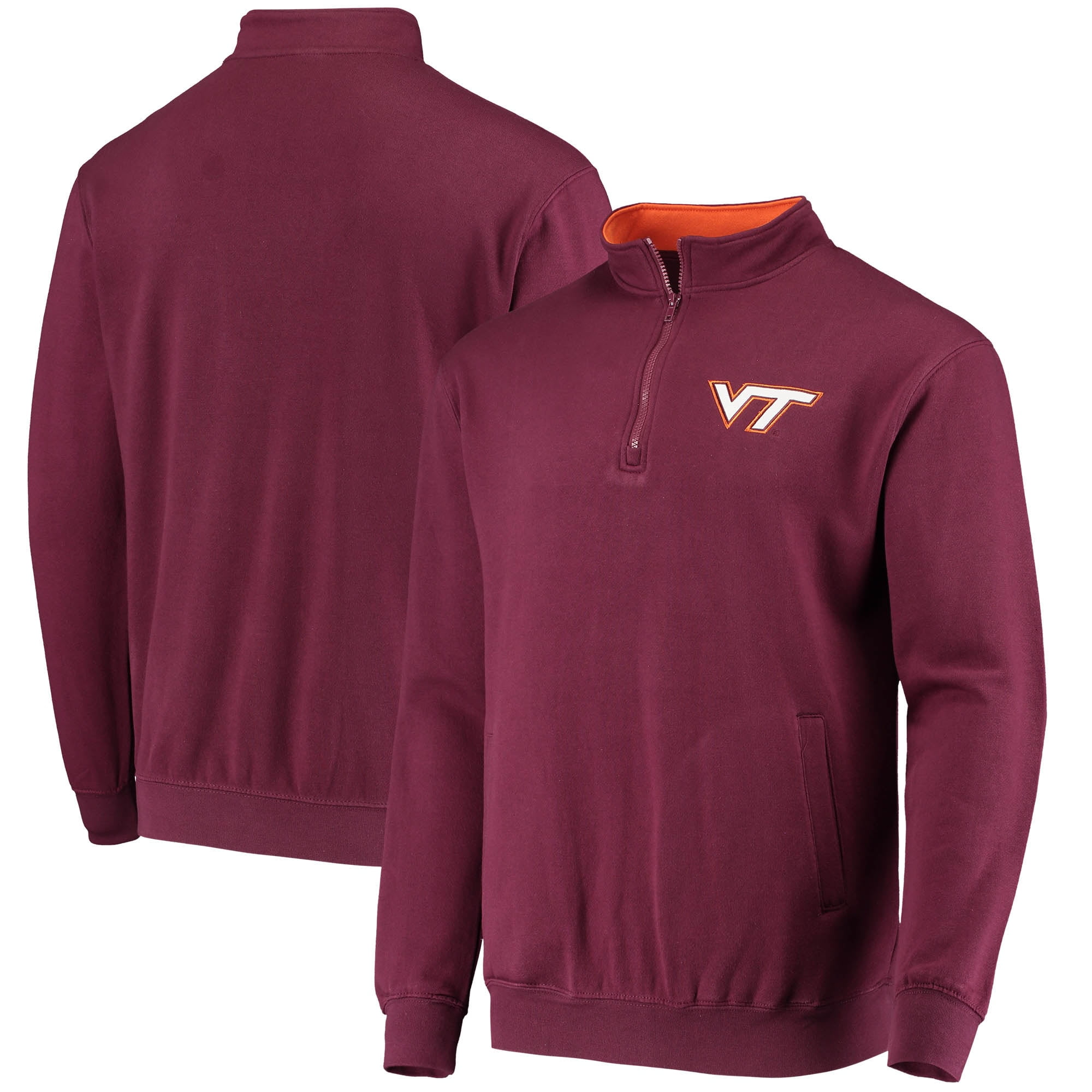 Men's Colosseum Maroon Virginia Tech Hokies Tortugas Logo Quarter-Zip ...