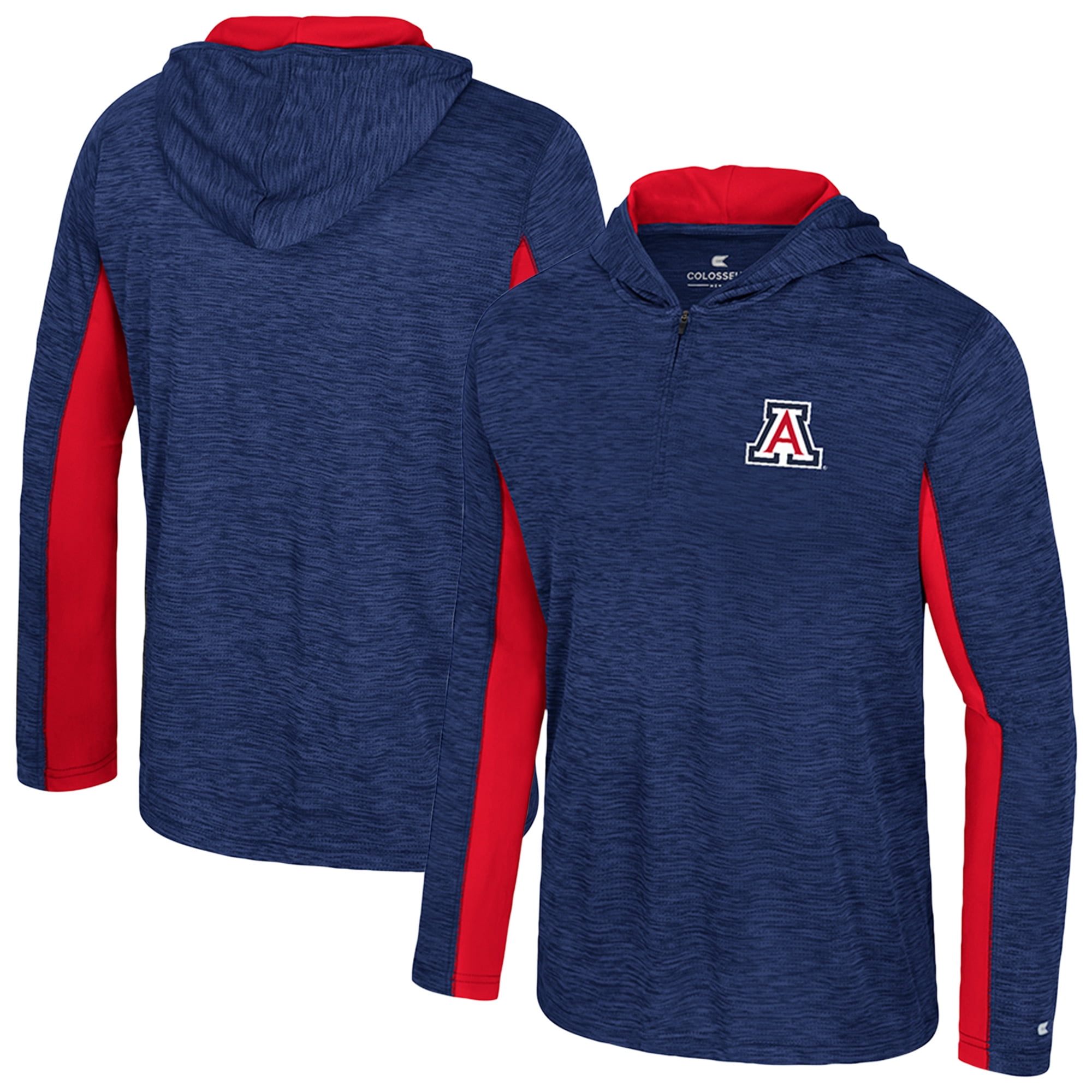 Men's Colosseum Navy Arizona Wildcats Always Sunny Quarter-Zip Hoodie ...