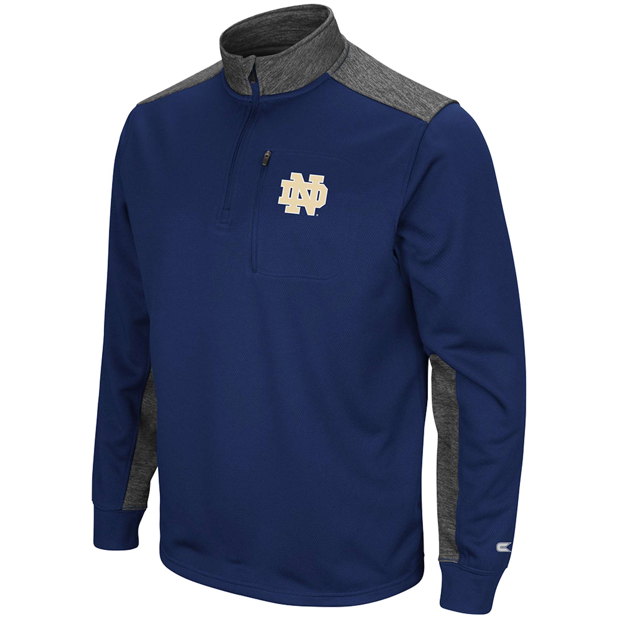 Men's Colosseum Navy/Charcoal Notre Dame Fighting Irish Samir Quarter ...